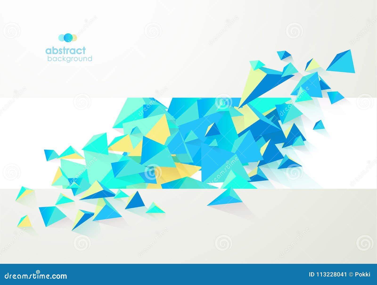 Book Cover Design Template with Abstract Polygonal Objects. Stock ...