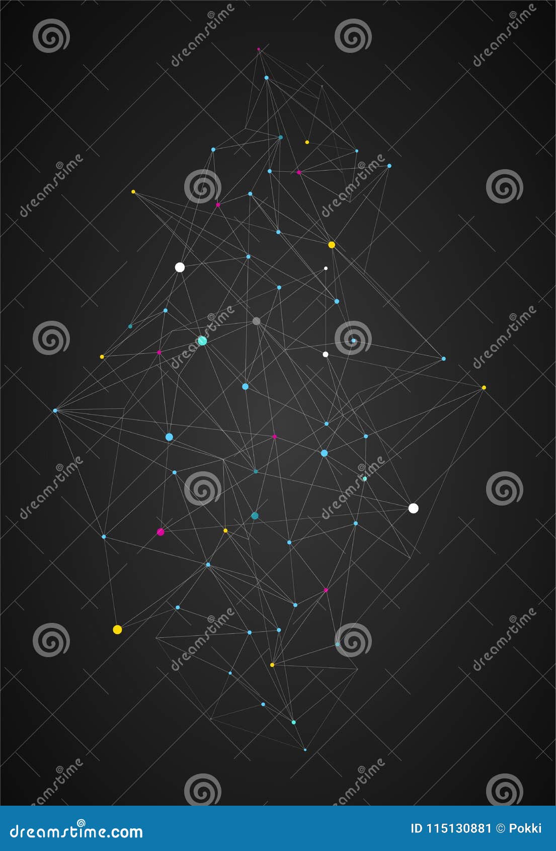 Book Cover Design Template with Abstract Polygonal Objects. Stock ...