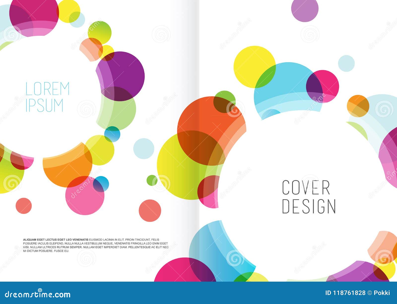 Book Cover Design Template with Abstract Polygonal Objects. Stock ...