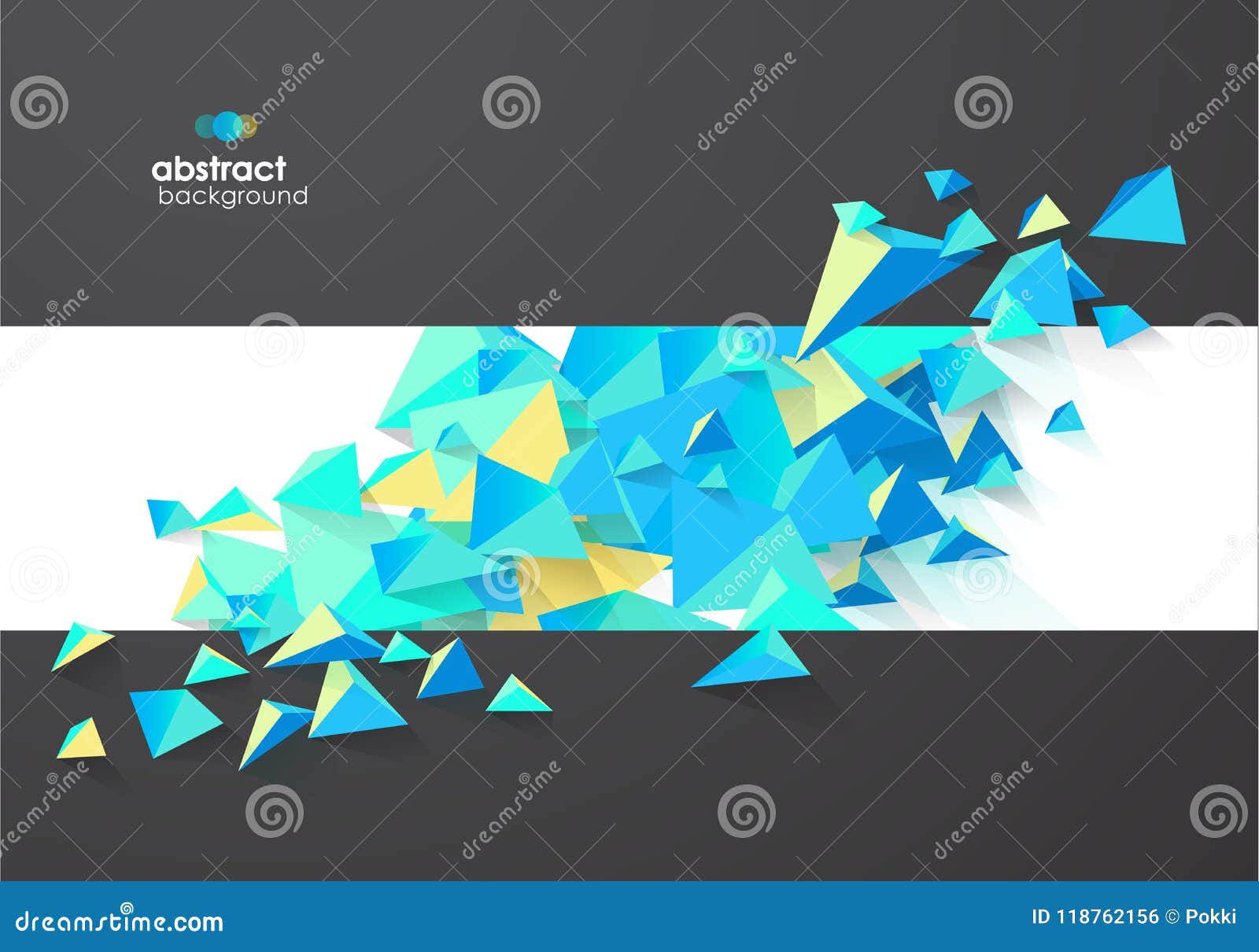 Book Cover Design Template with Abstract Polygonal Objects. Stock ...