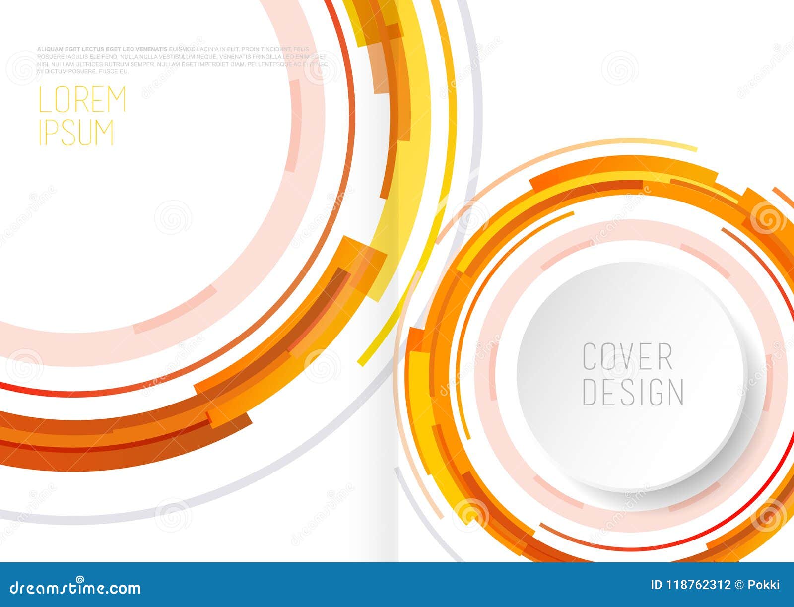 Book Cover Design Template with Abstract Polygonal Objects. Stock ...