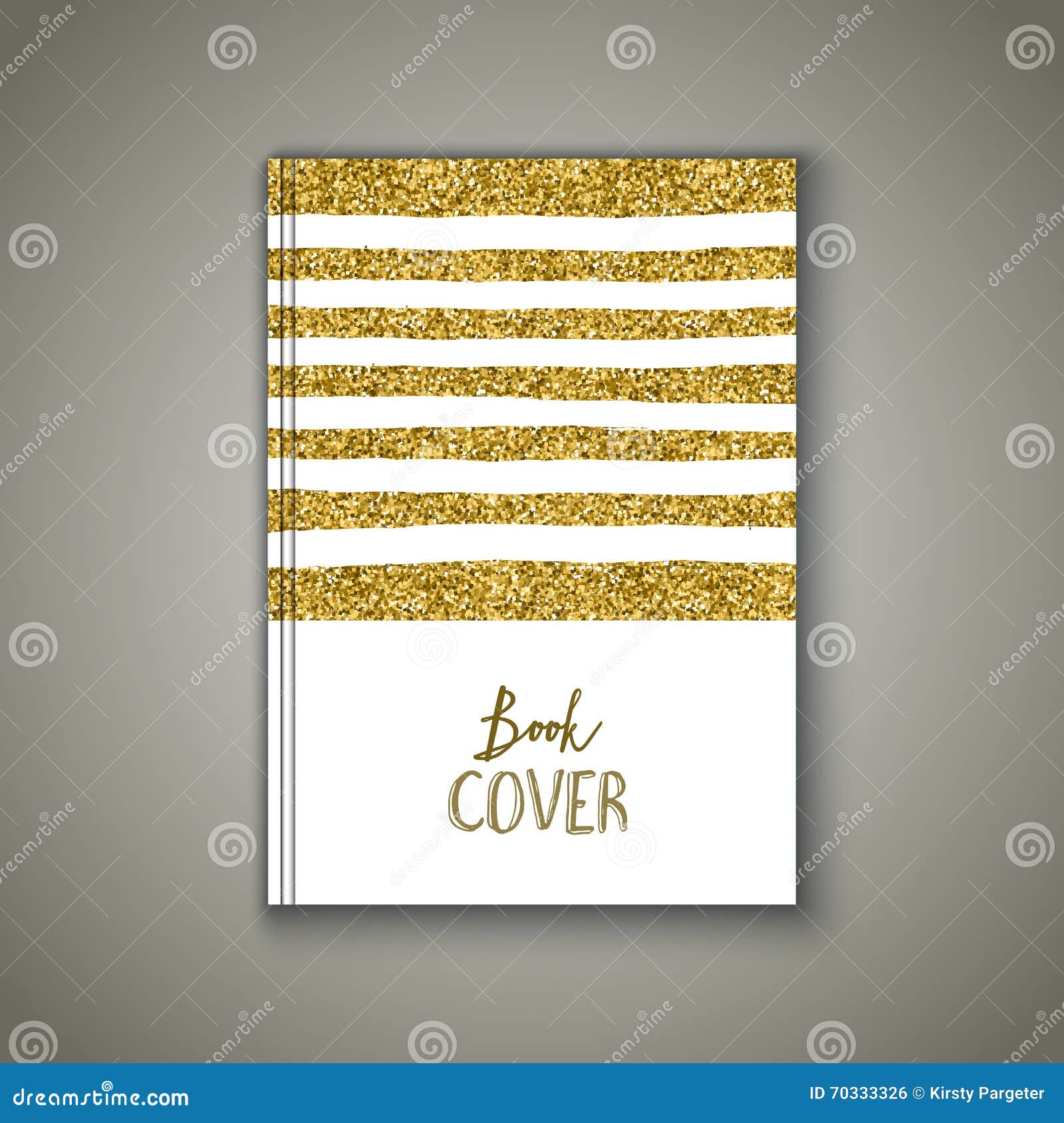Book Cover with Gold Glittery Design Stock Vector - Illustration of ...
