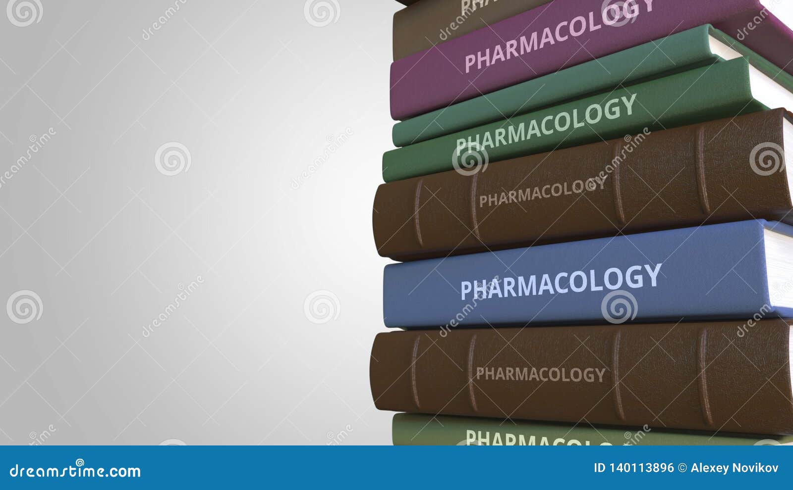 Book Cover with PHARMACOLOGY Title, 3D Rendering Stock Illustration ...