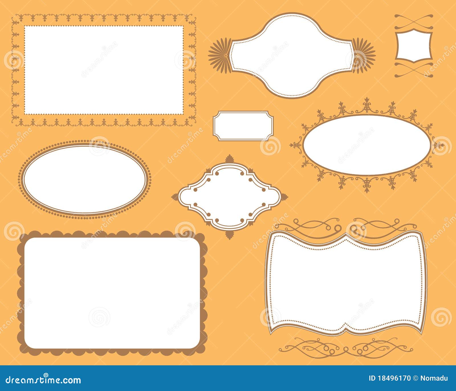 Book Cover Plates Frames Set Stock Vector - Illustration of square ...