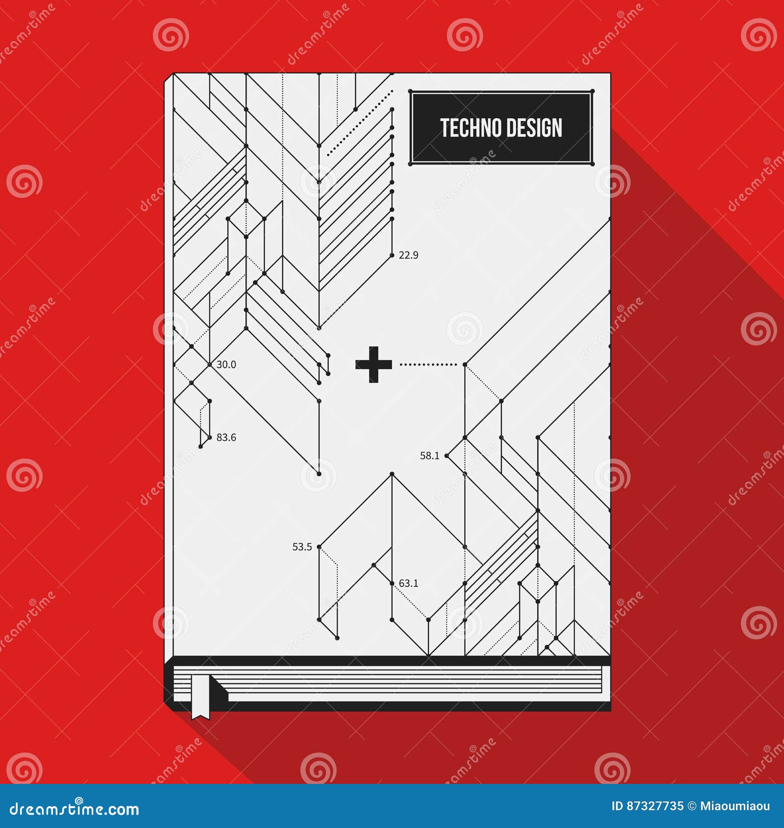 Book Cover/poster Template with Abstract Shapes Stock Vector ...