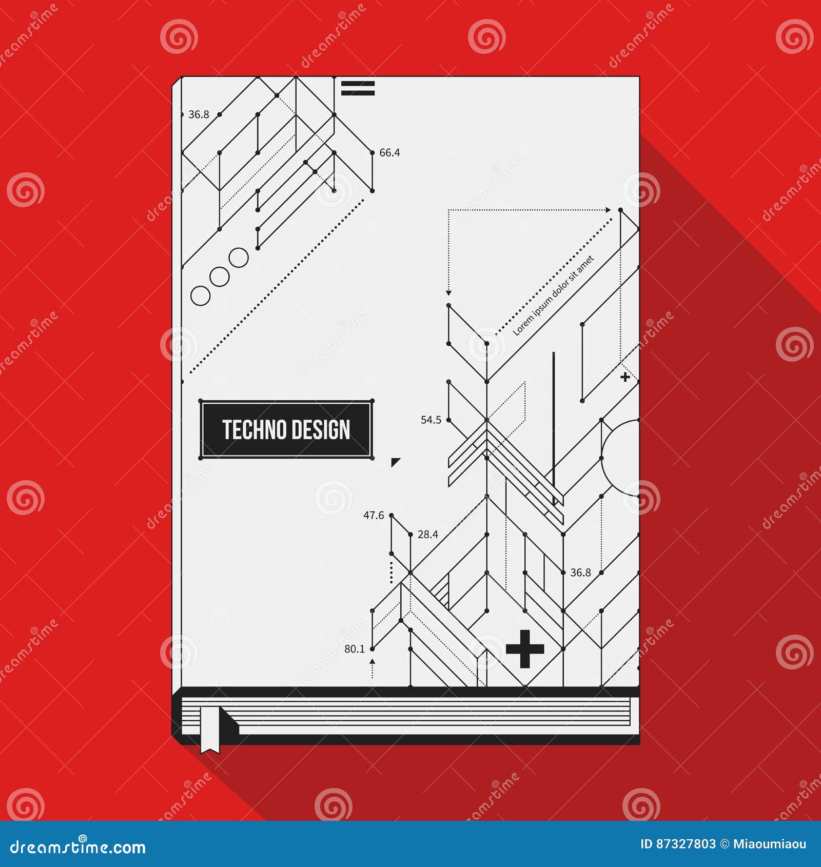 Book Cover/poster Template with Abstract Shapes Stock Vector ...