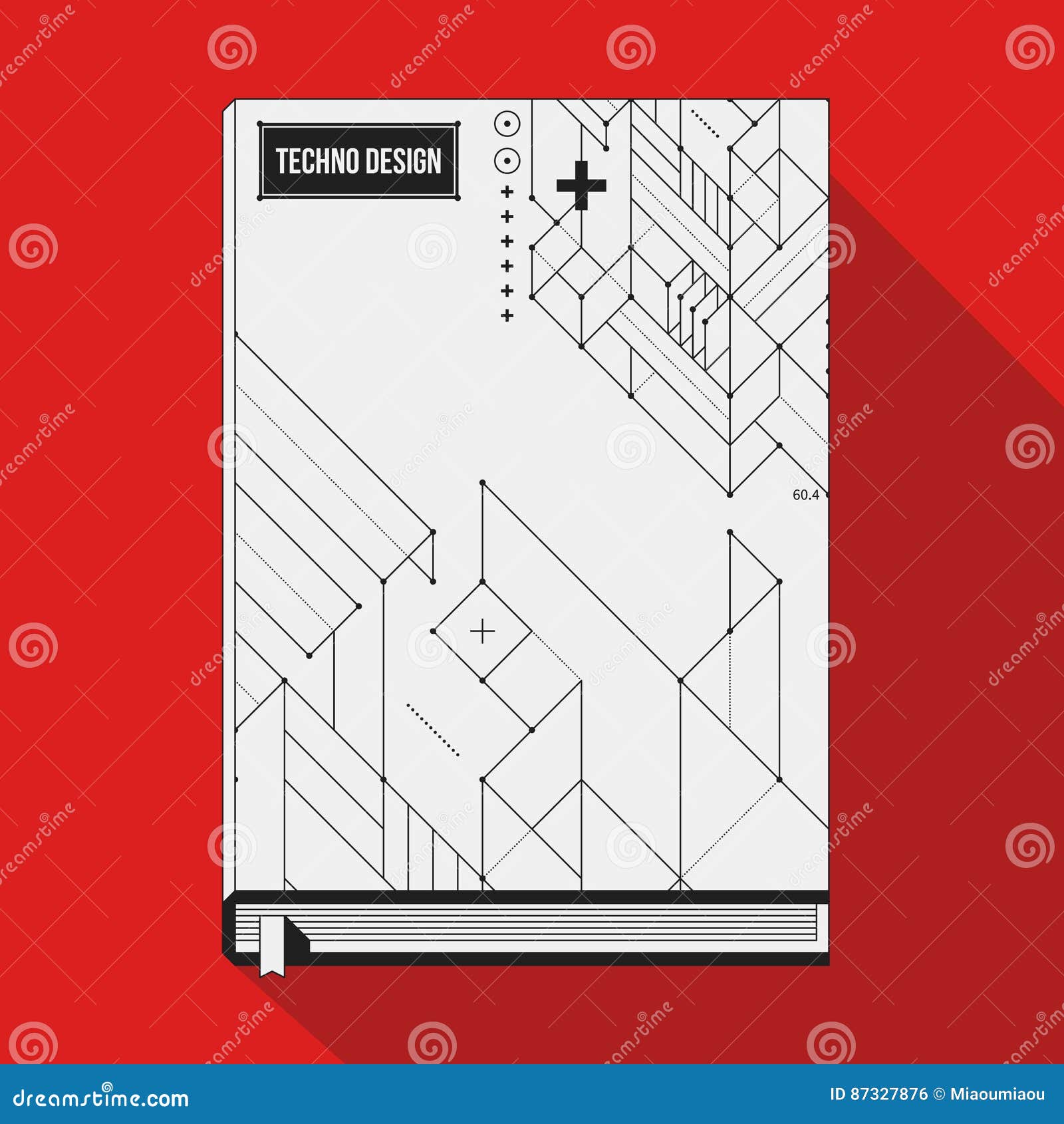 Book Cover/poster Template with Abstract Shapes Stock Vector ...