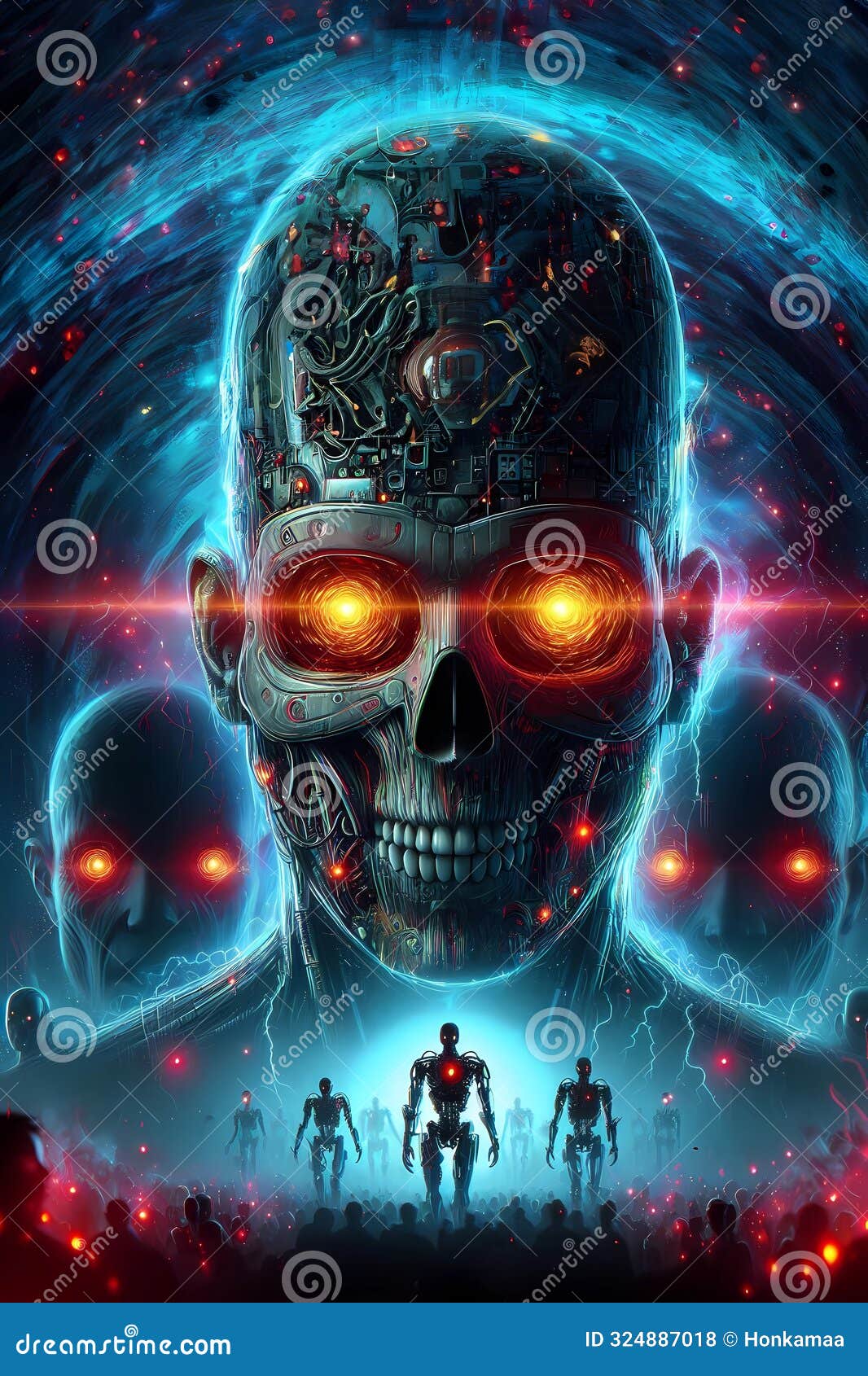 Book Cover, Sci-fi Horror Novel Stock Illustration - Illustration of ...