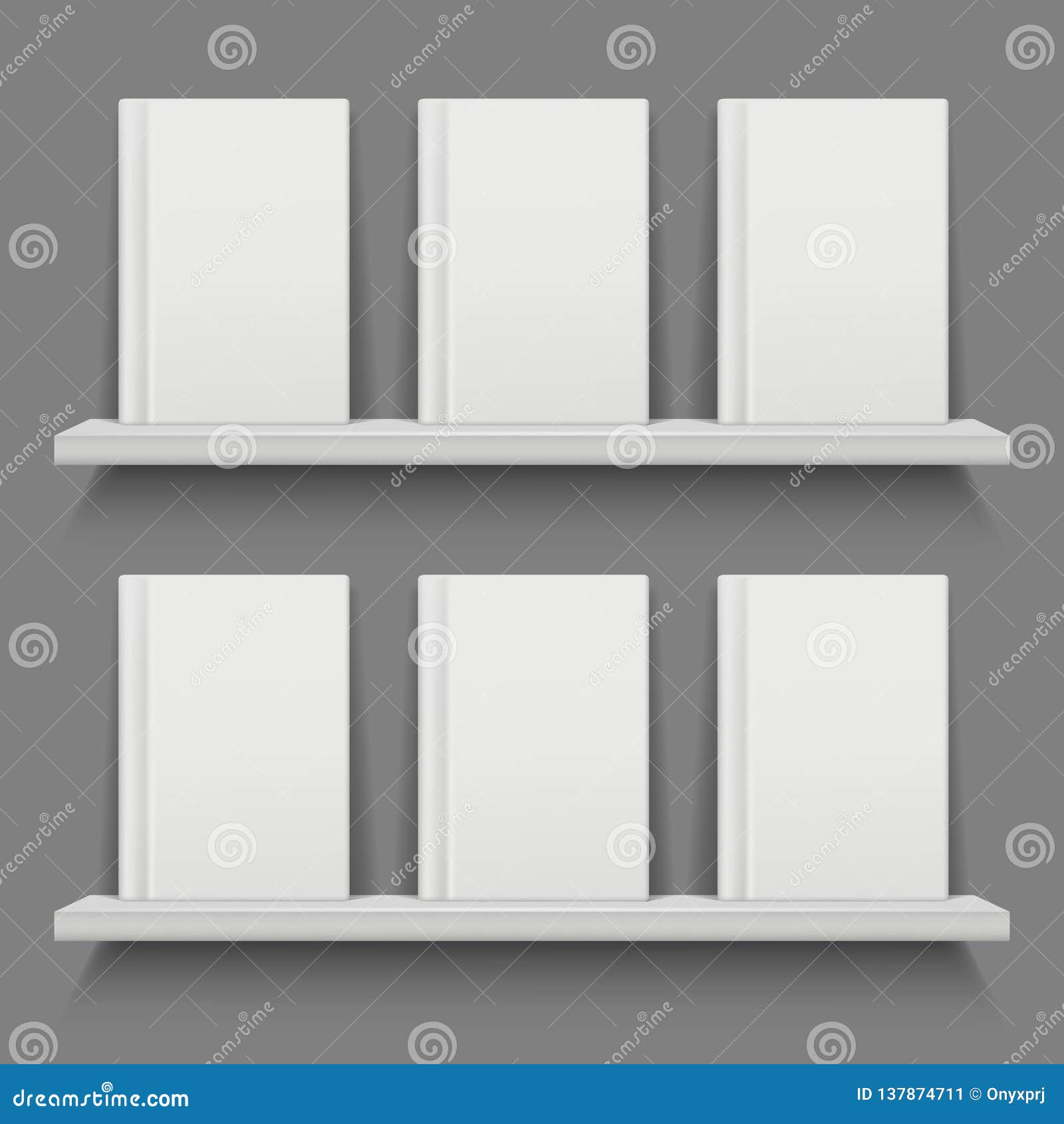 Vector Bookshelf Line Icon. Vector Flat Illustration Of Bookshelf With ...