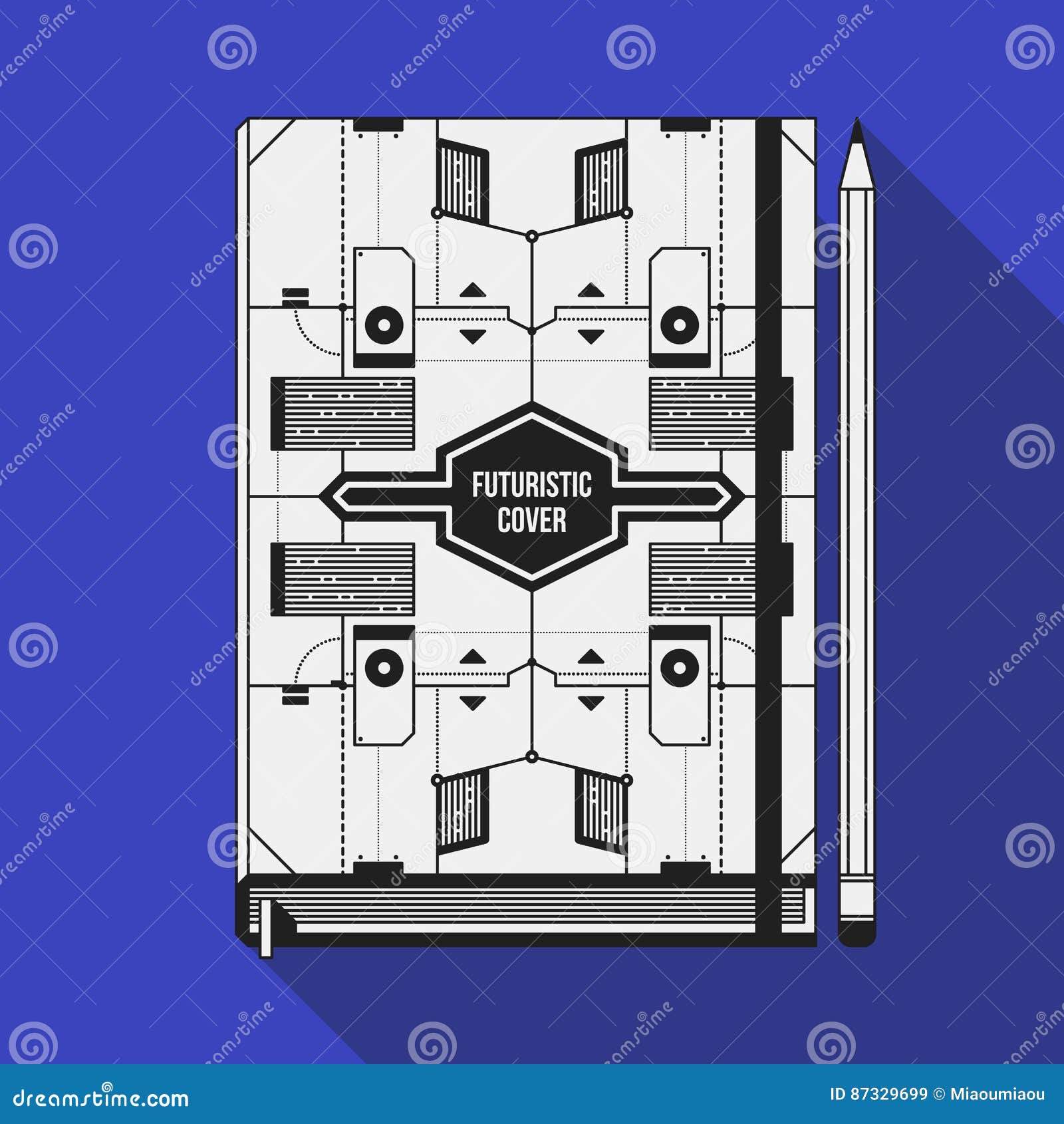 Book cover template stock vector. Illustration of future - 87329699