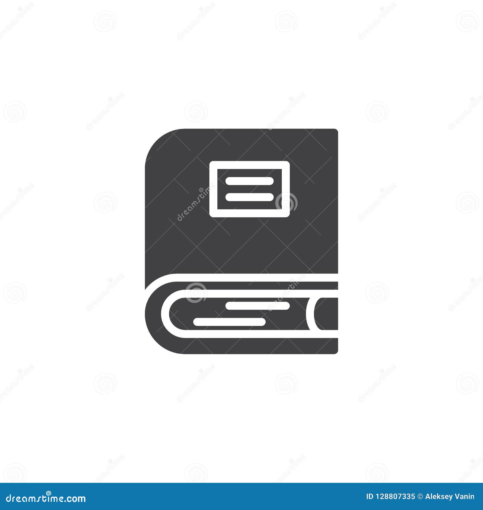 Book cover vector icon stock vector. Illustration of design - 128807335
