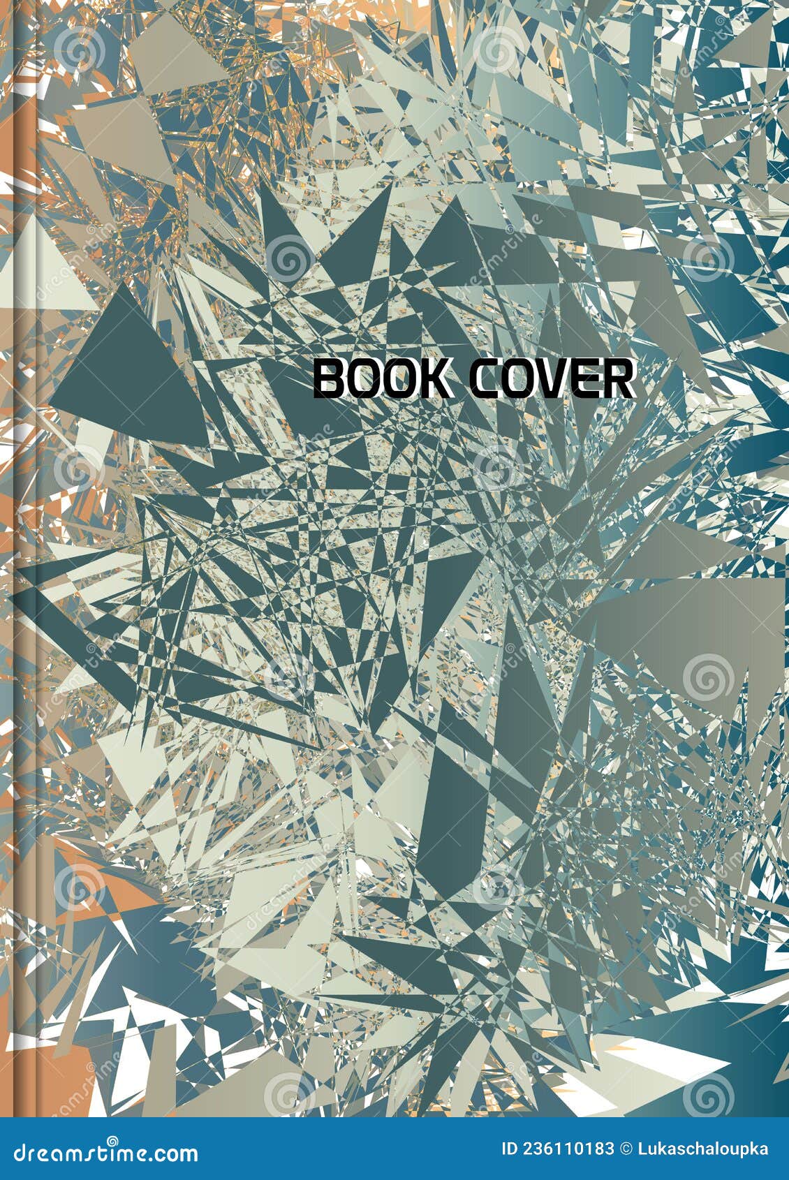 Book Cover Vector Template with Abstract Geometric Shape Stock Vector ...