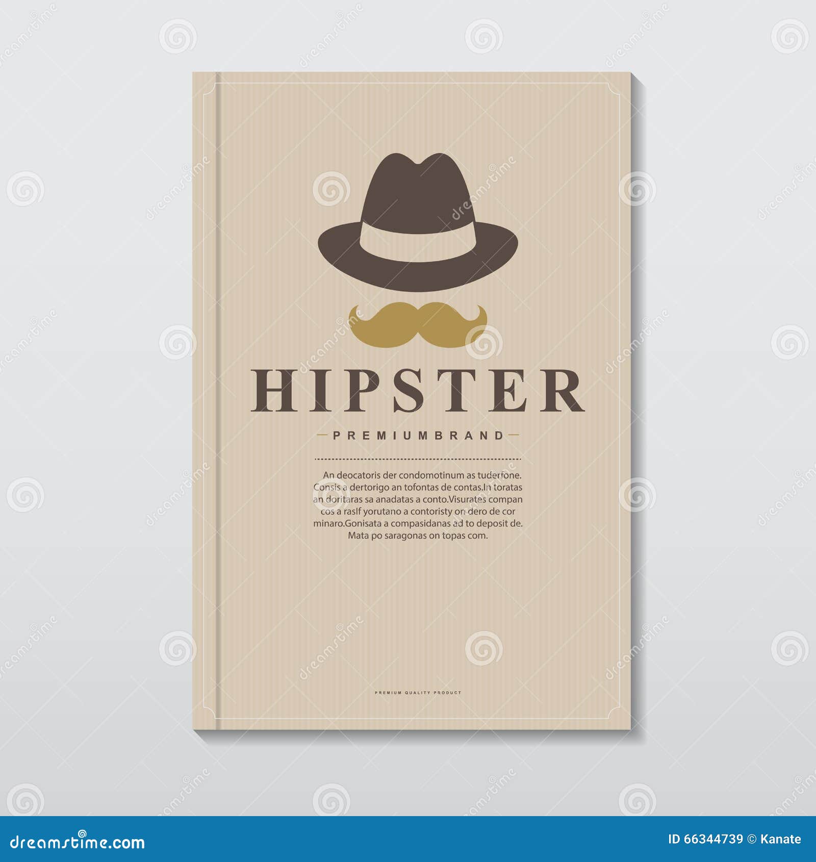 Book Cover in Vintage Hipster Style Stock Vector - Illustration of ...