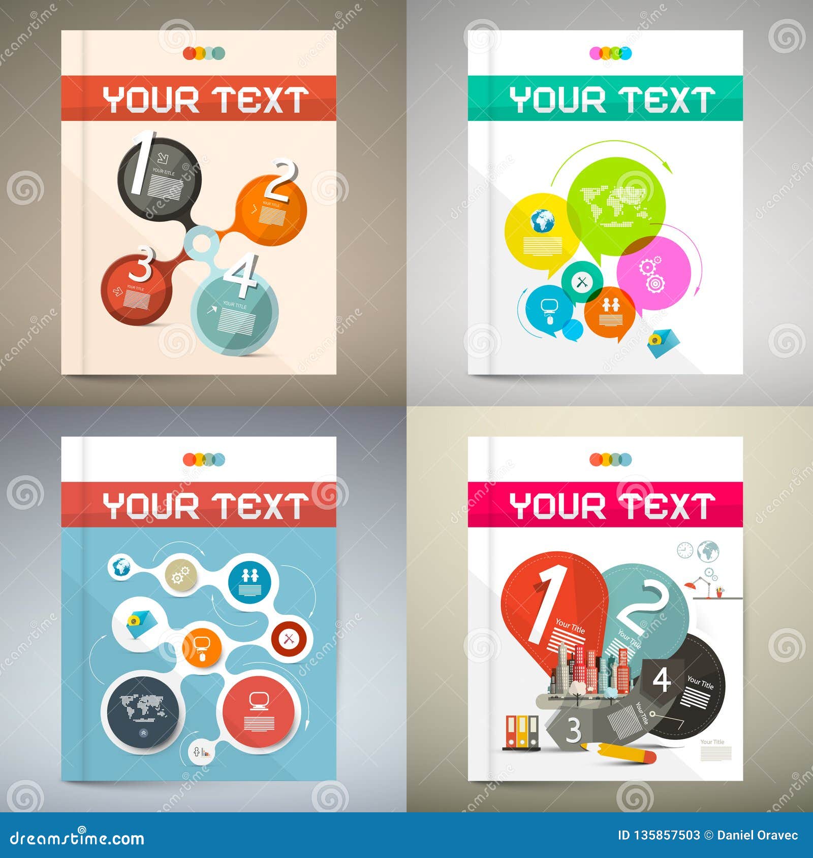 Book Covers Set - Technology Magazine Designs Stock Vector ...