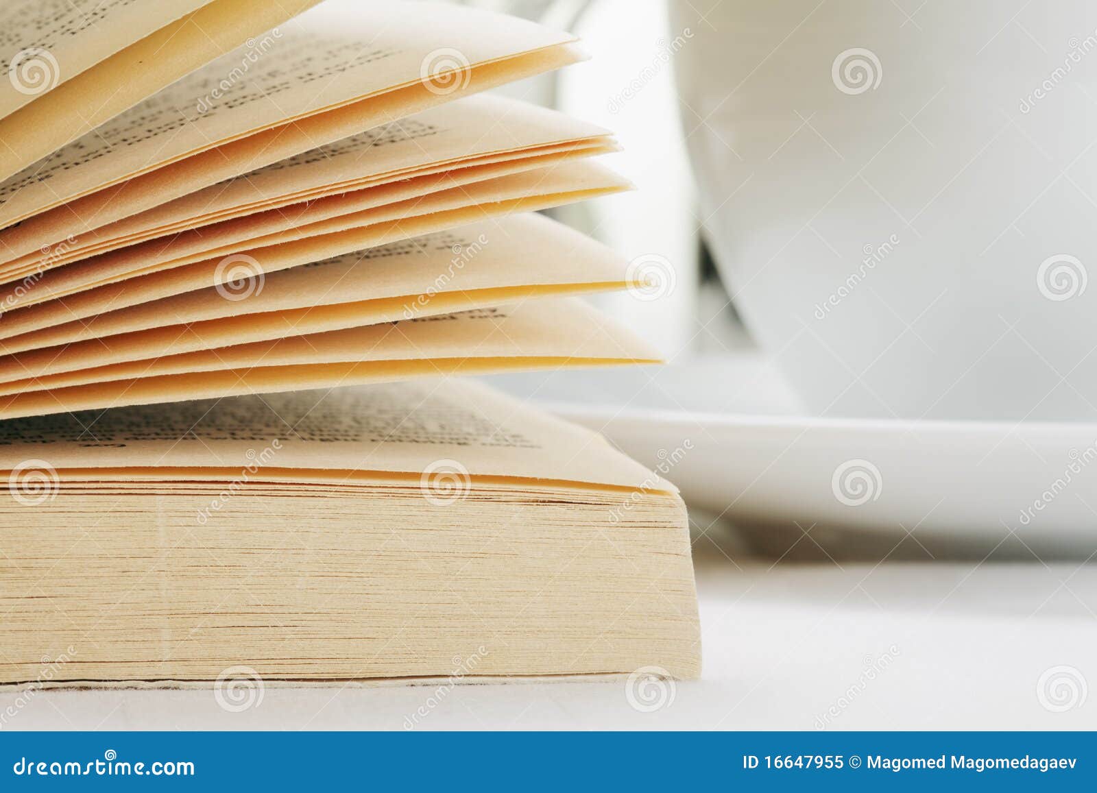 Book and cup stock image. Image of pages, white, horizontal - 16647955