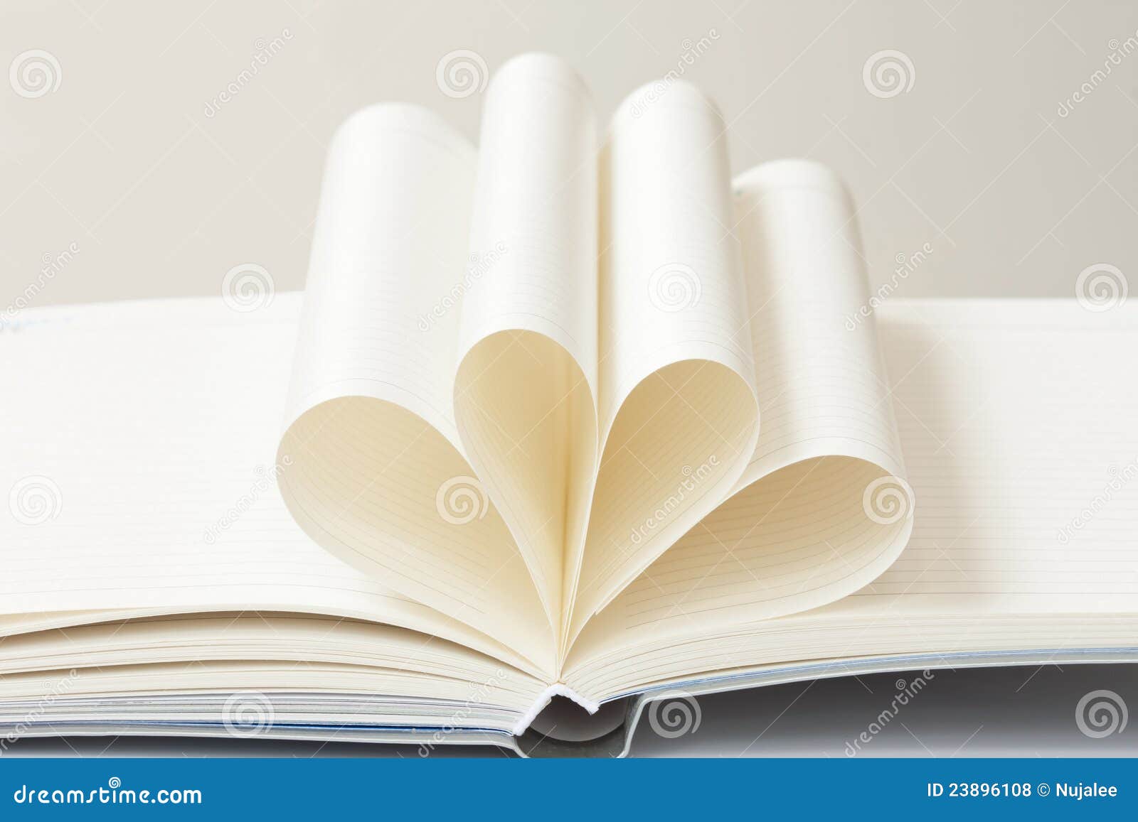 Book Curve To Two Heart Shapes Stock Photo - Image of love, beautiful ...