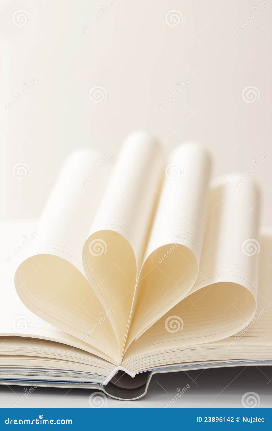 Book Curve To Two Heart Shapes Stock Photo - Image of white, valentine ...