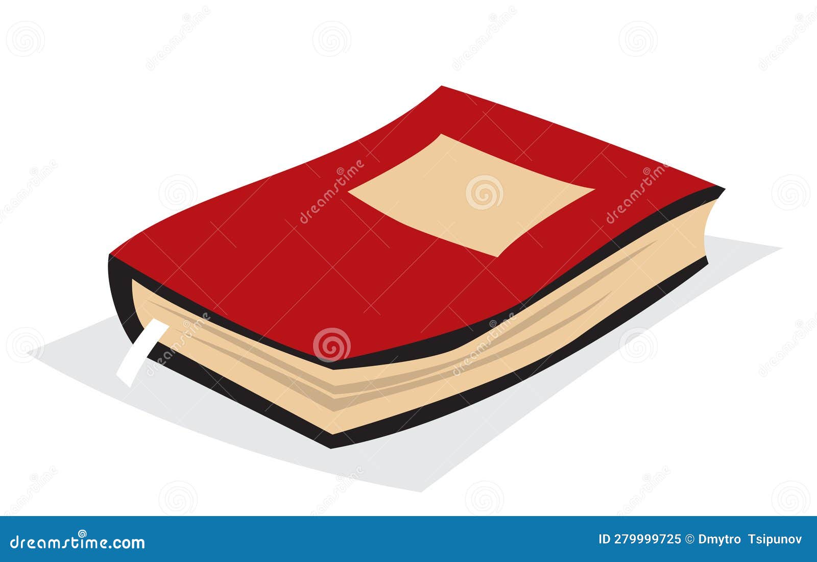 A Book with a Dark Red Cover. Print. Illustration. Stock Vector ...