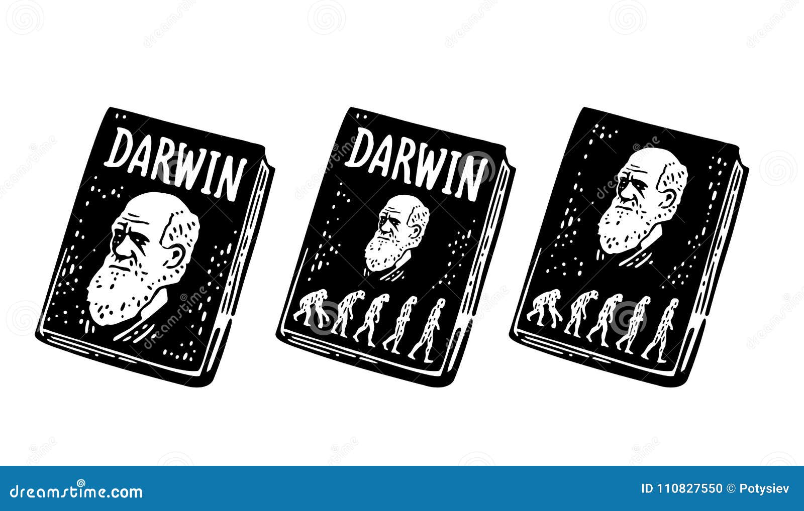 Human Darwin Evolution Silhouettes Set Vector Illustration ...
