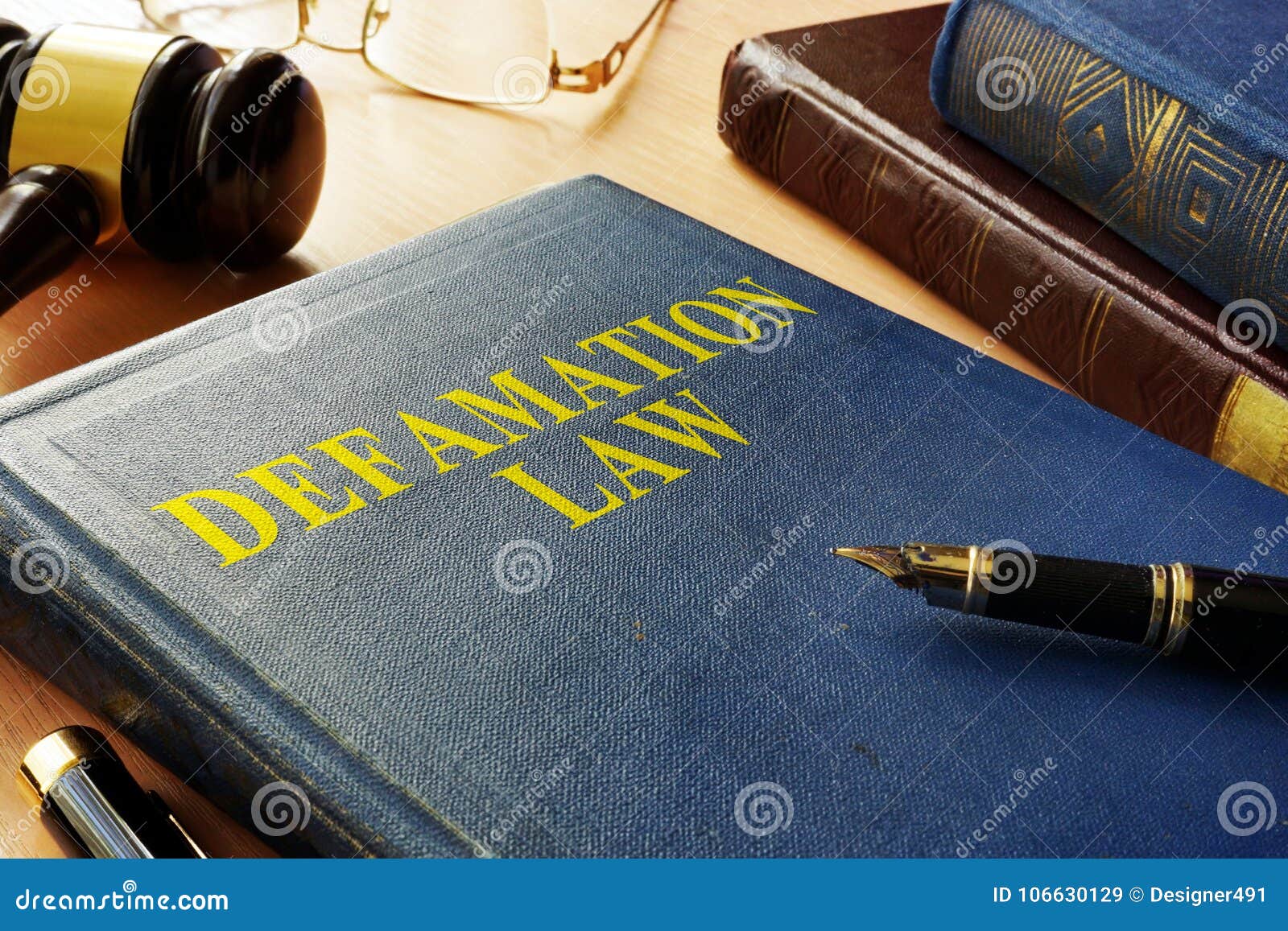 Book about Defamation Law. stock image. Image of concept - 106630129