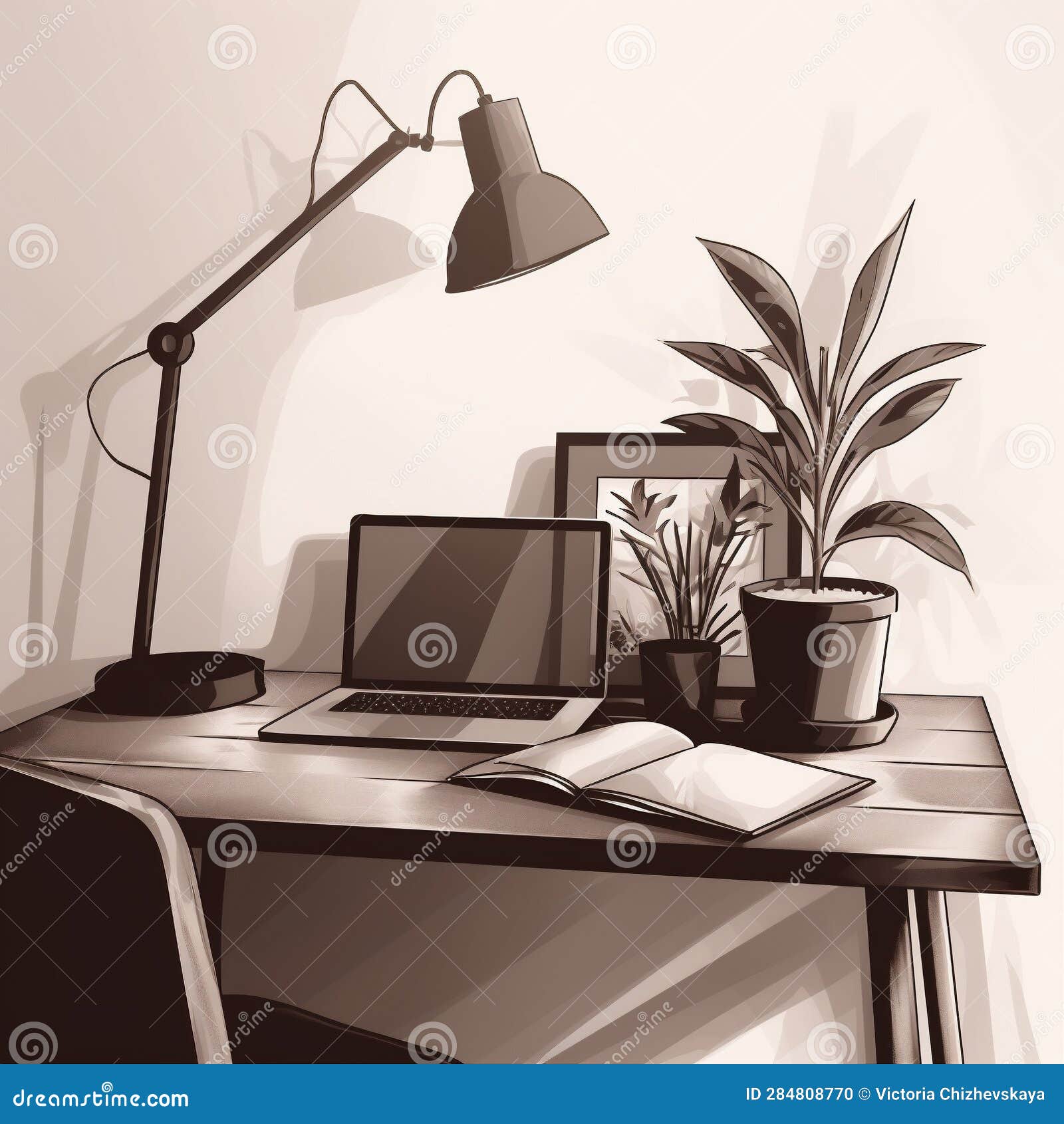 Work Notebook Desktop Minimalist Workspace Office Desk Designer ...