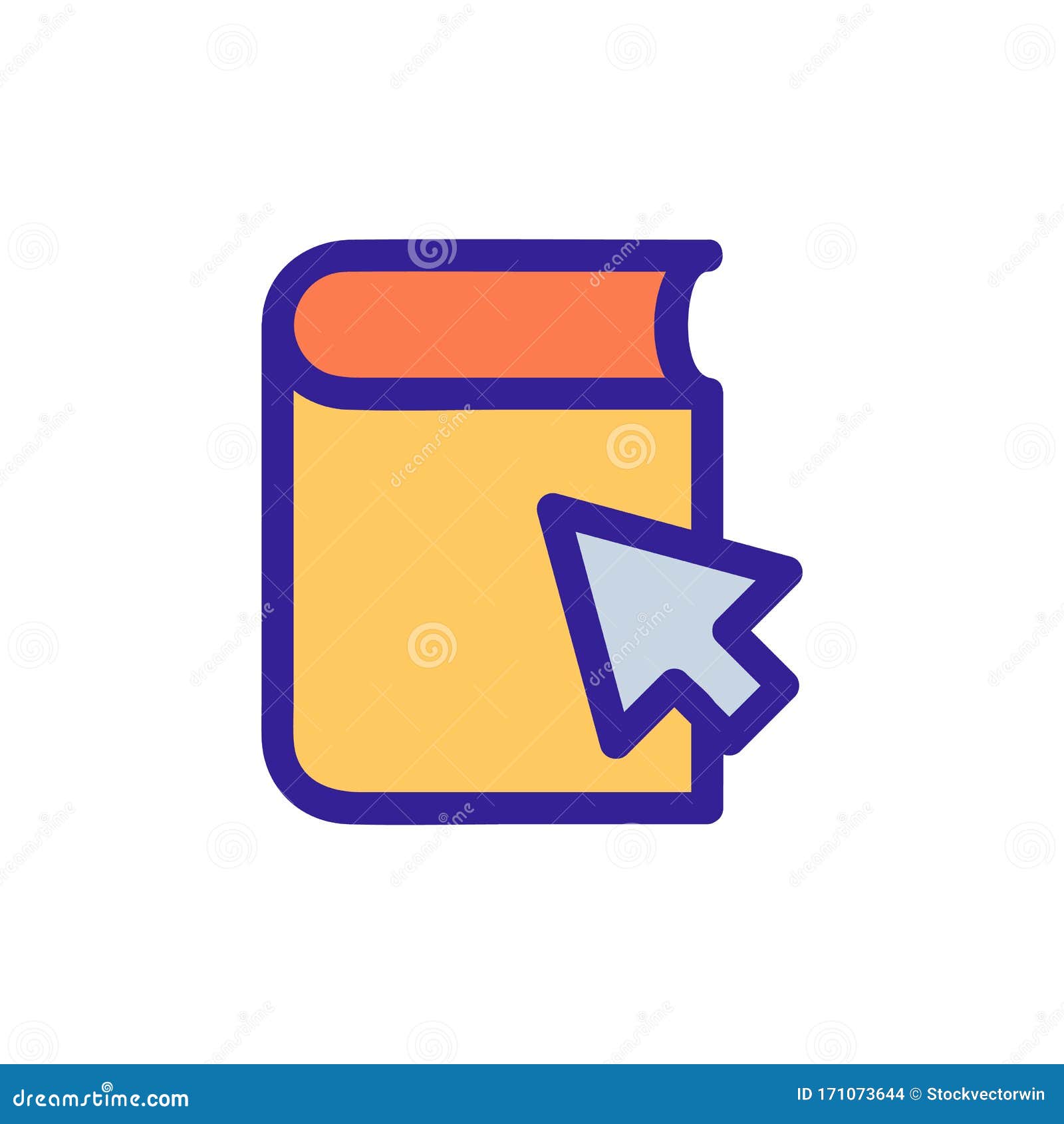 Book on the Desktop Icon Vector. Isolated Contour Symbol Illustration ...