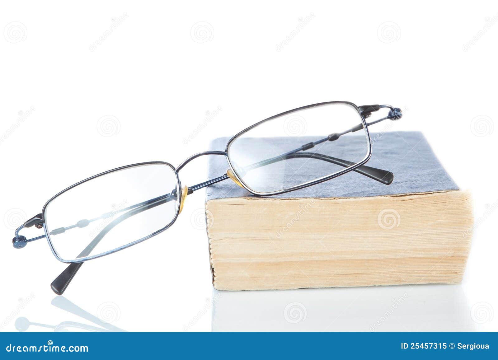 Book is a Dictionary and Glasses. Stock Image - Image of learning ...