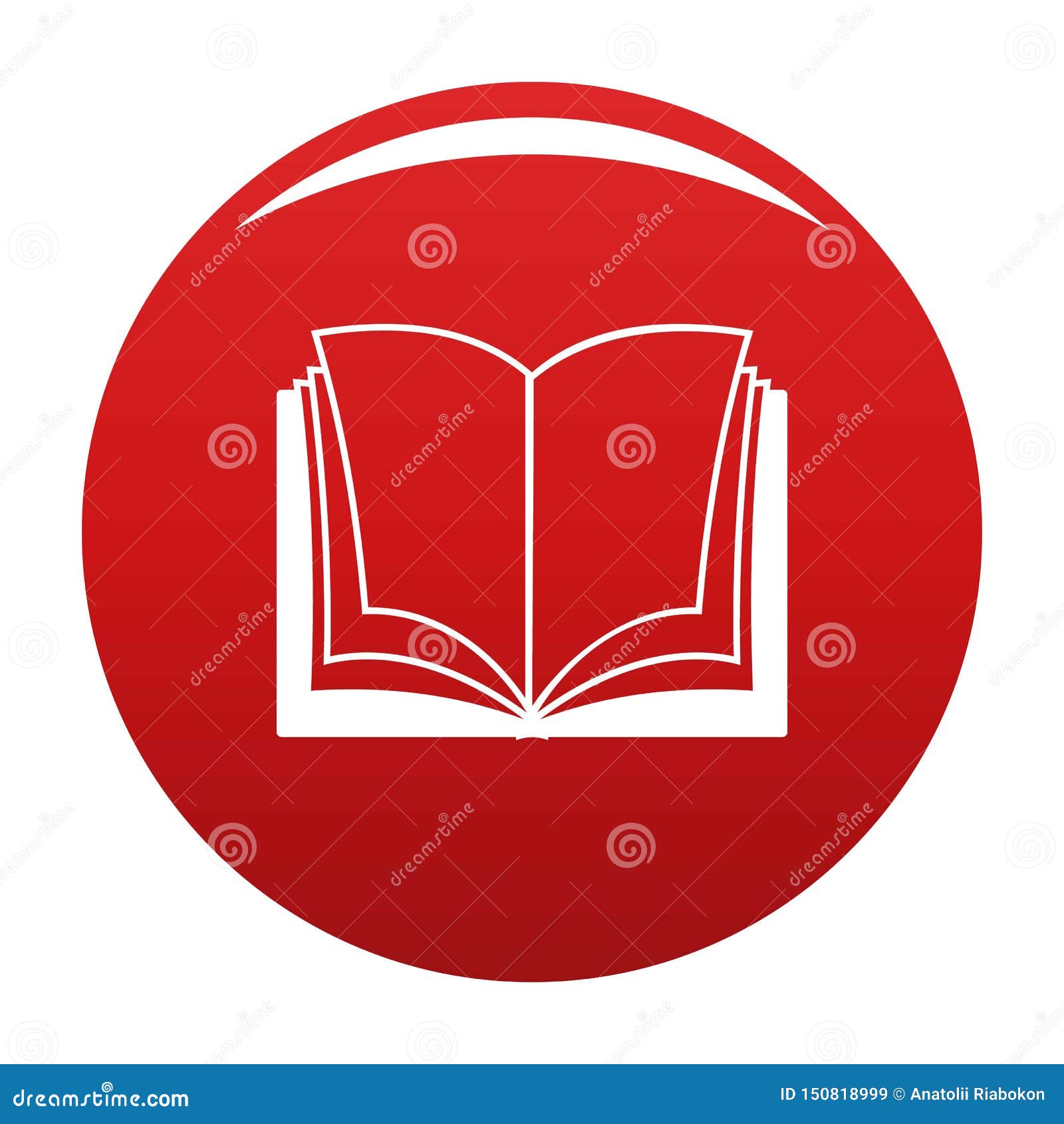 Book Dictionary Icon Vector Red Stock Vector - Illustration of read ...