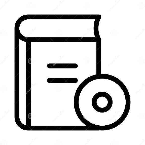 Book disc icon stock illustration. Illustration of thin - 100518266