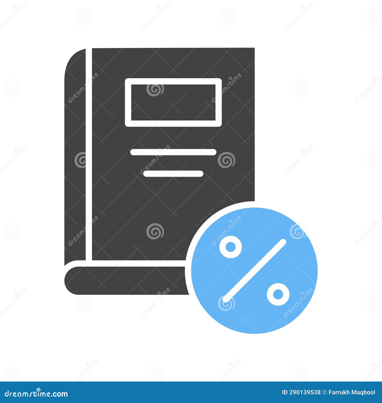 Book Discount Icon Image. stock vector. Illustration of shopping ...