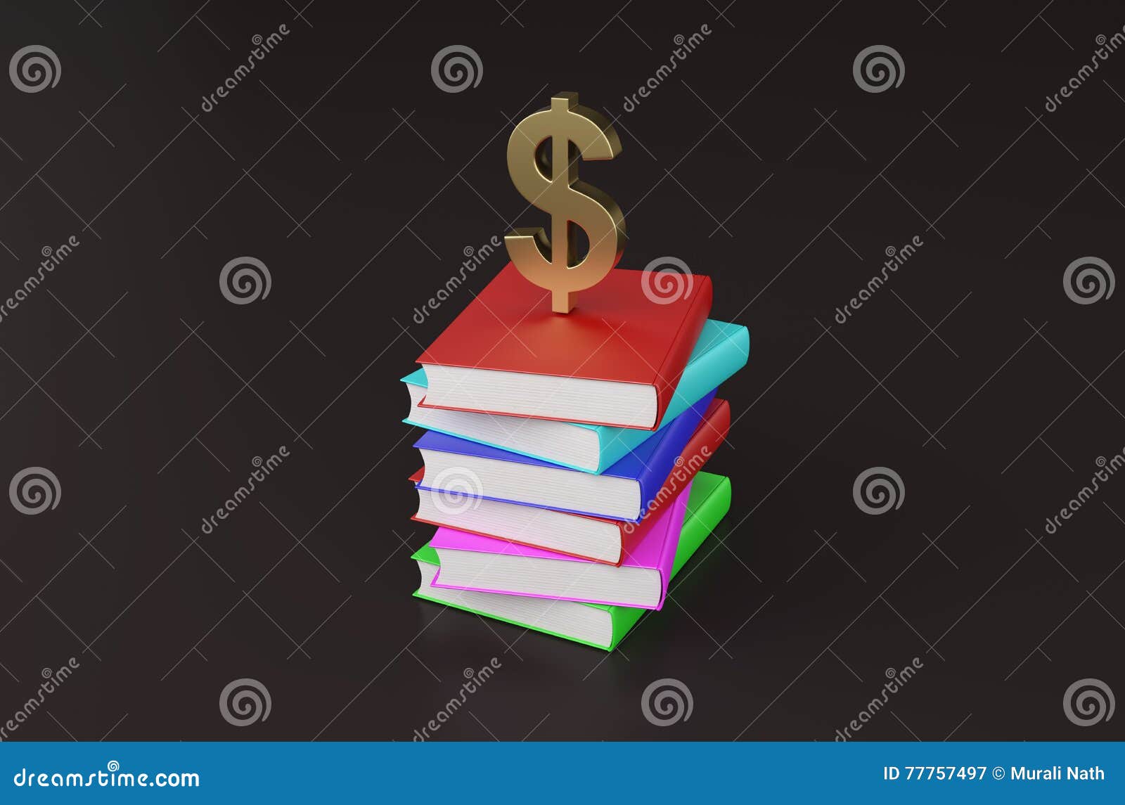 Book with Dollar Symbol stock illustration. Illustration of market ...