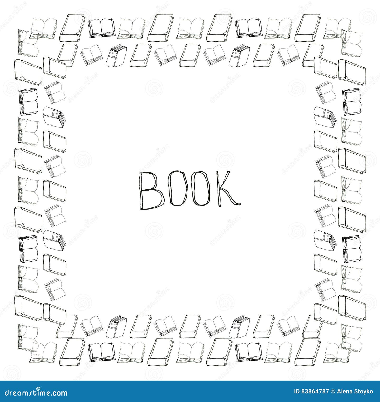 Book Border Black And White