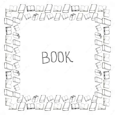 Book doodle frame stock vector. Illustration of learn - 83864787