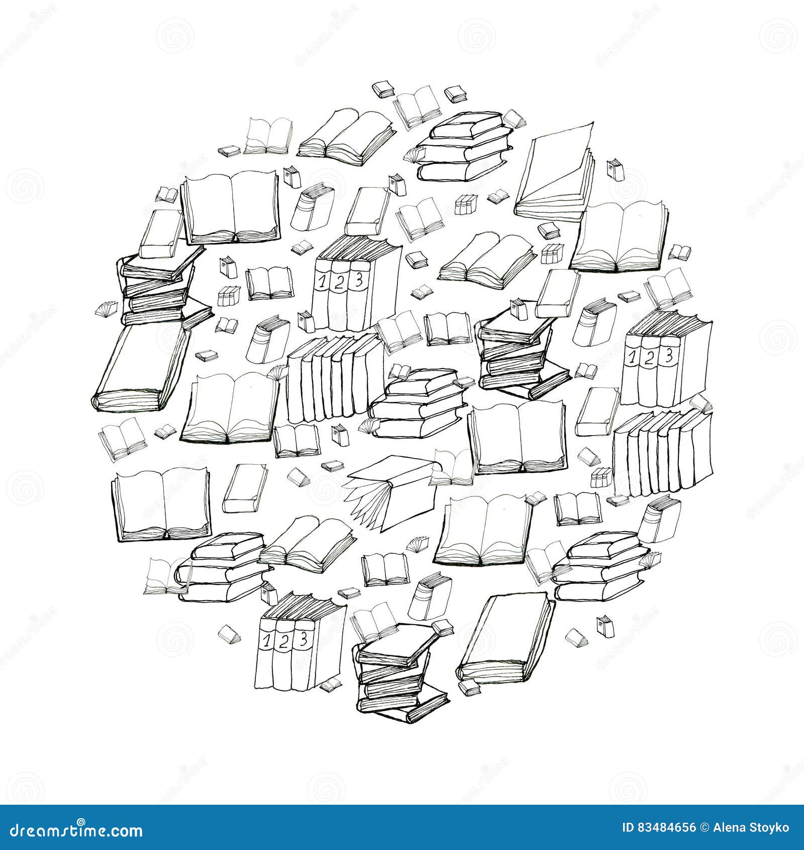 Book doodle illustration stock vector. Illustration of literature ...