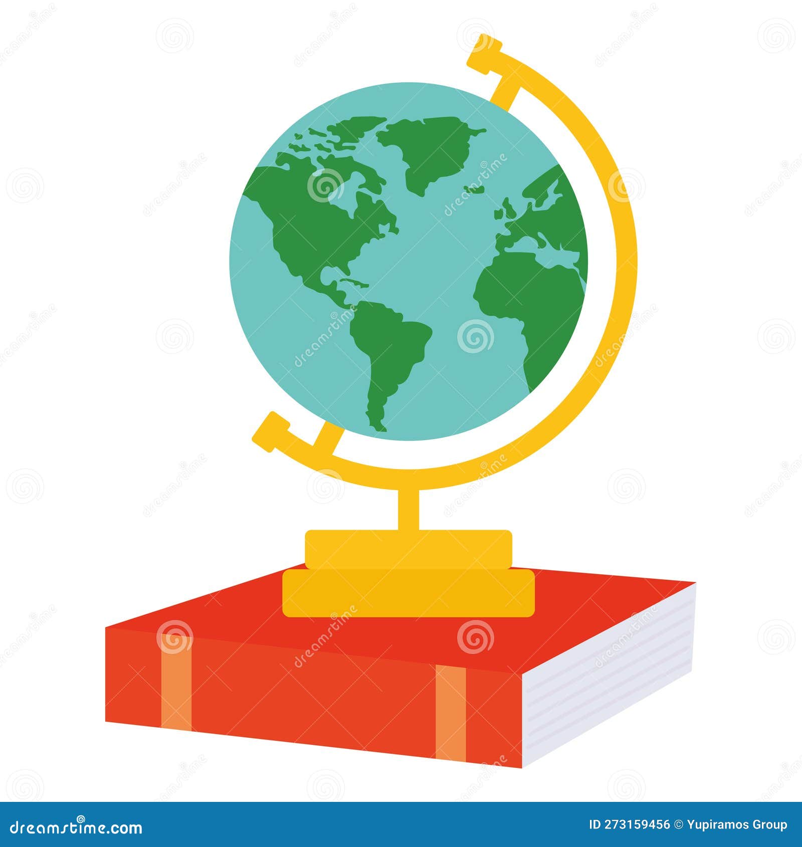 Book with earth map stock vector. Illustration of isolated - 273159456