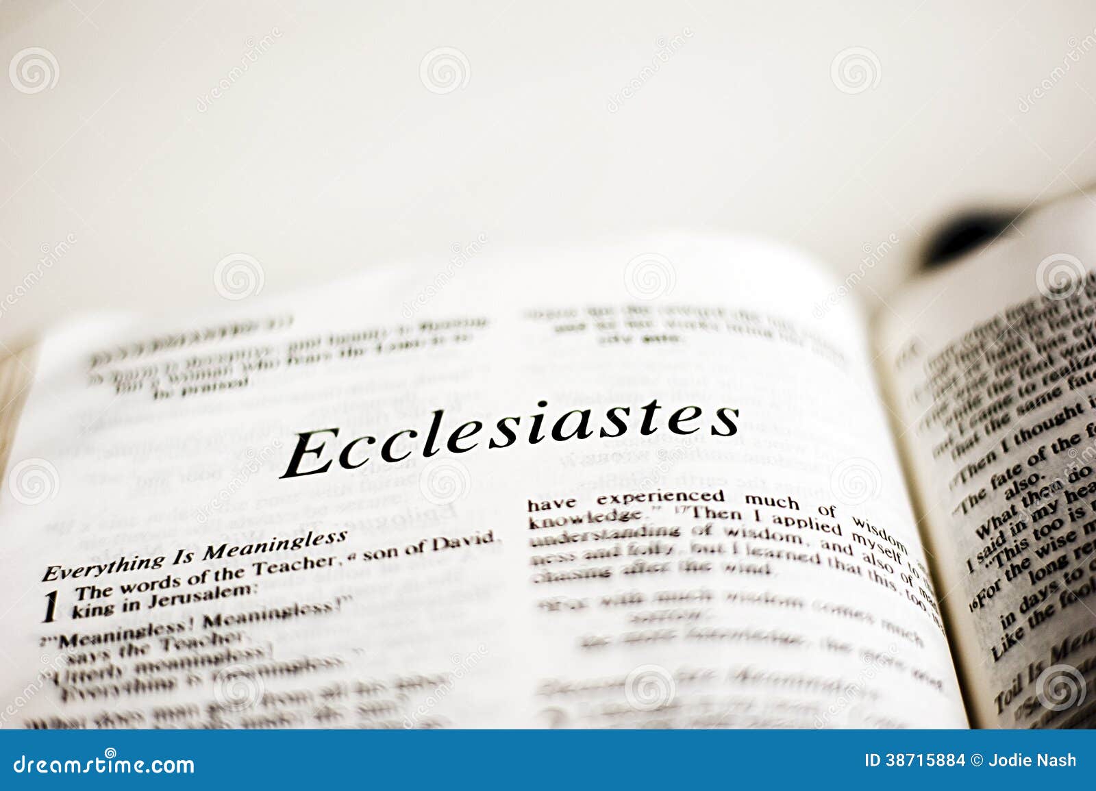 Book of Ecclesiastes stock photo. Image of chapters, religion - 38715884