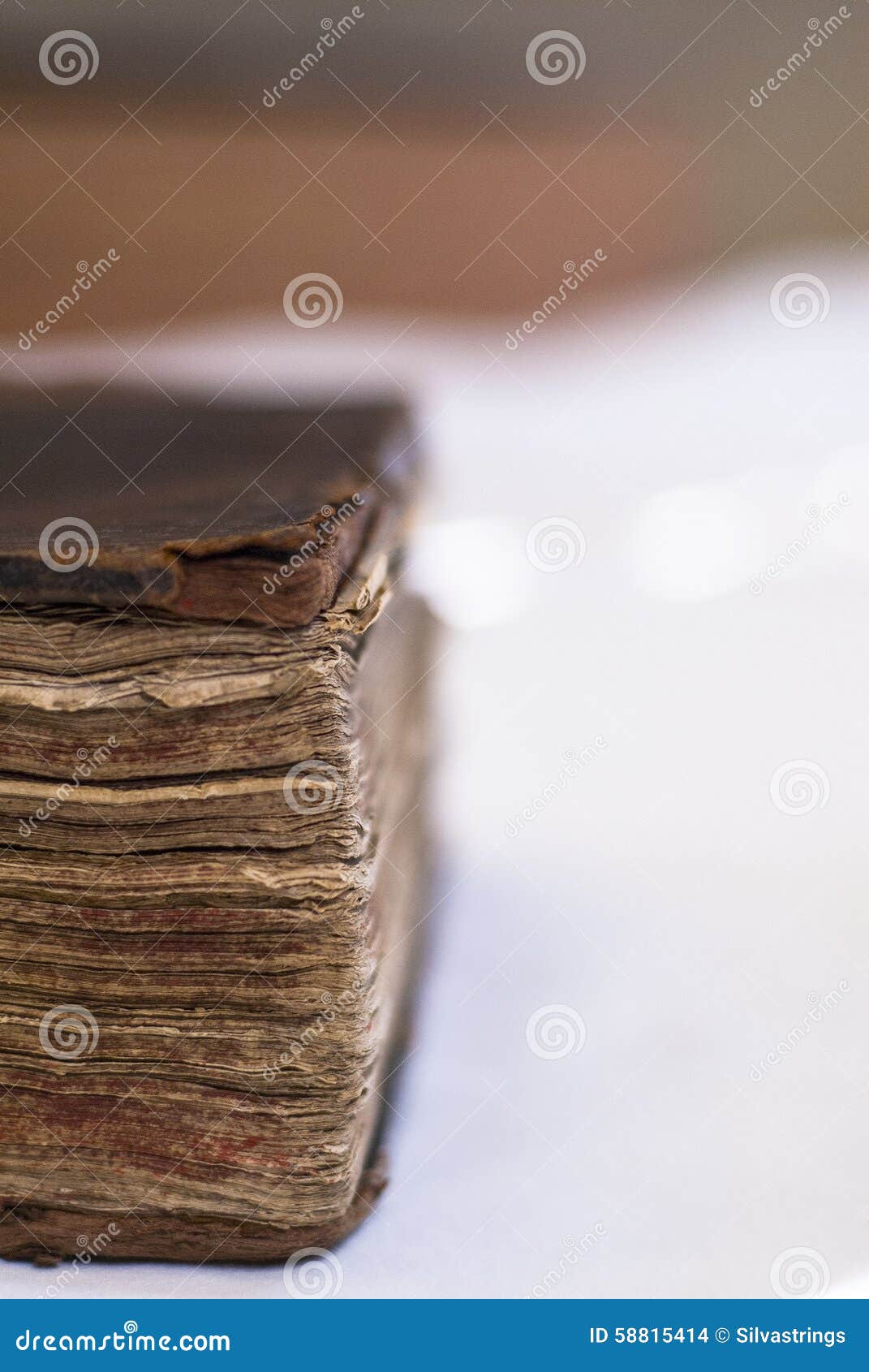 Book Edge Closeup Blur Background Stock Photo - Image of weathered ...