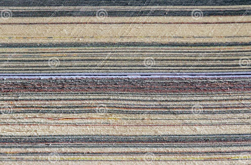 Book Edge Textures, Side View of Stack of Papers Stock Photo - Image of ...