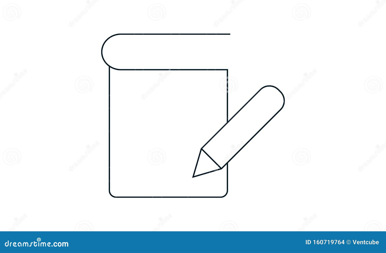 Book Edit Icon Flat Style Vector Illustration. Stock Illustration ...