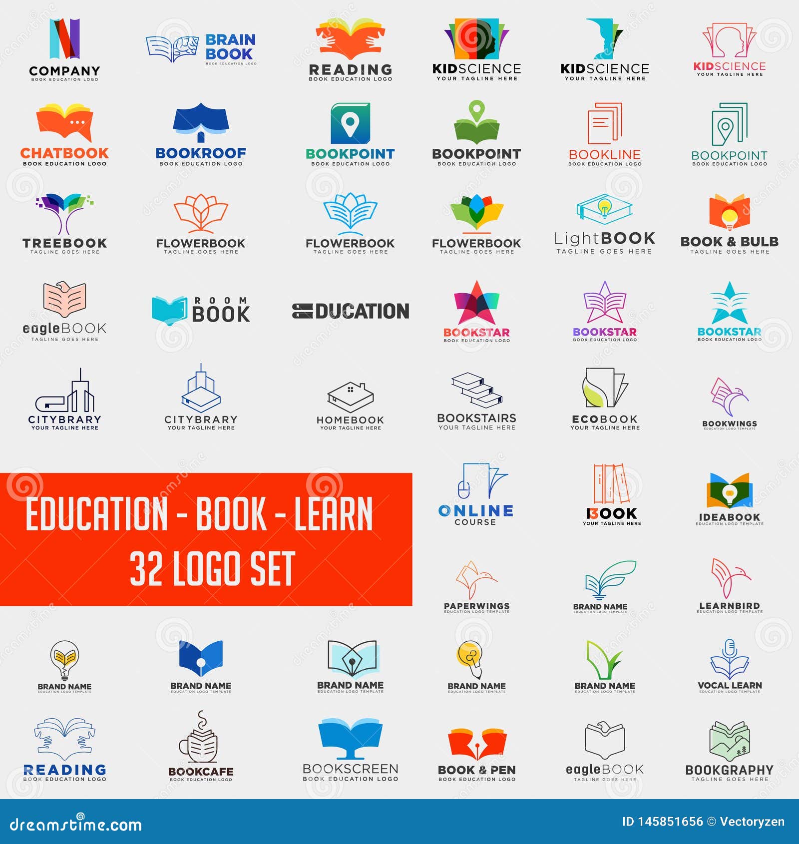 Book Education Logo Collection Design Abstract,education Logo Set ...