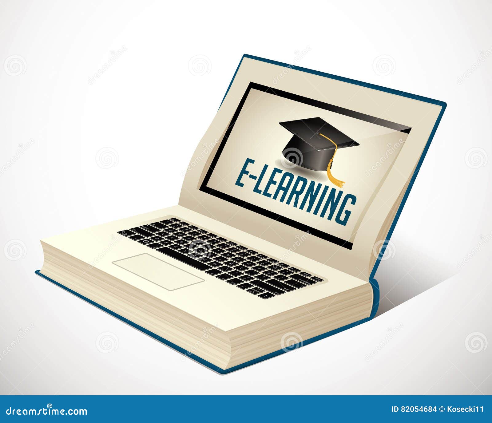 Book of Elearning - Ebook Learning Stock Vector - Illustration of ...