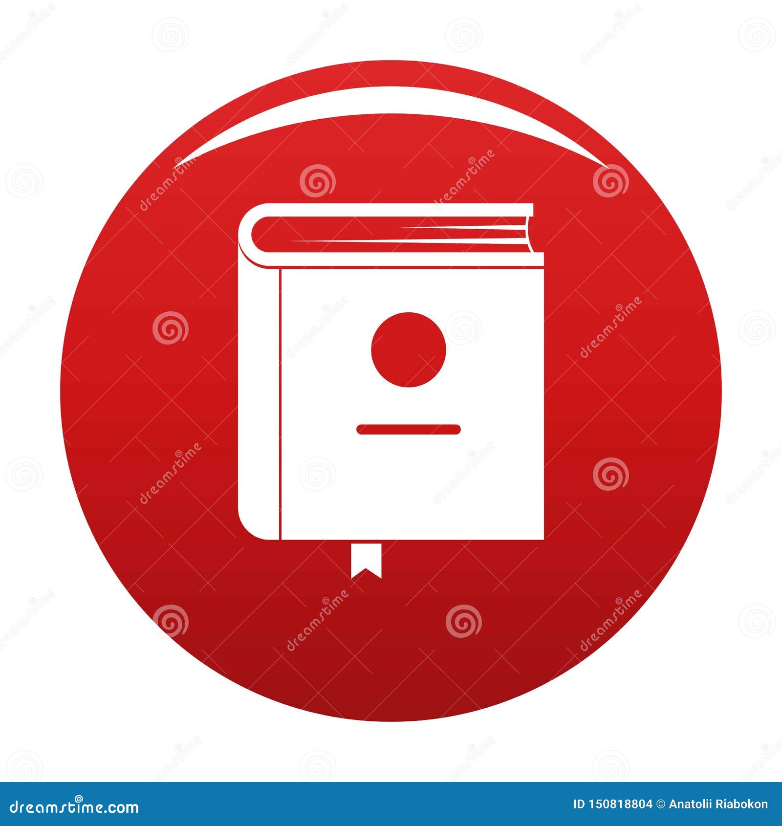 Book Encyclopedia Icon Vector Red Stock Vector - Illustration of ...