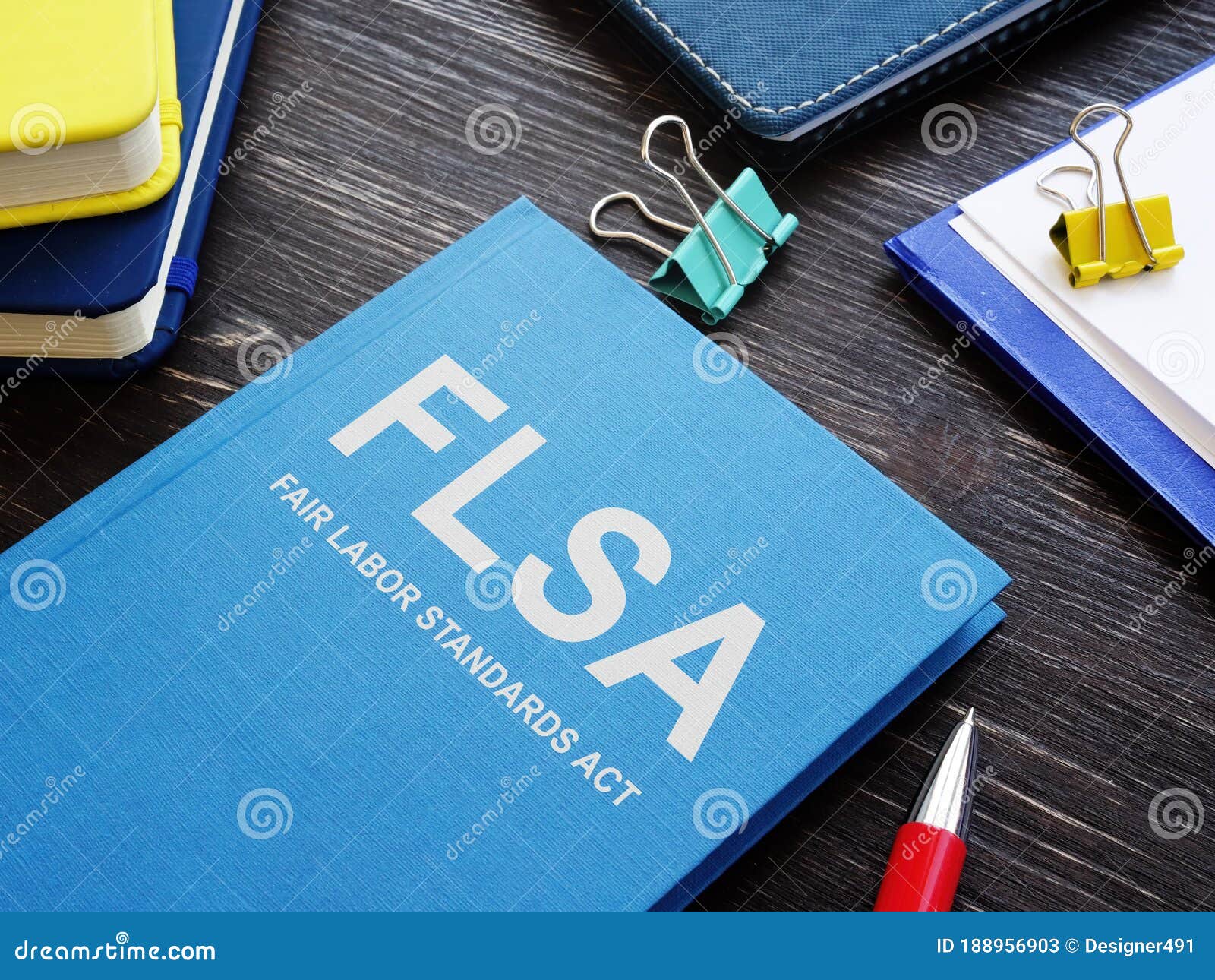 Book Fair Labor Standards Act FLSA in the Office. Editorial Stock Photo ...