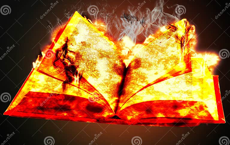 Book on fire stock photo. Image of fire, library, comfortable - 31125606