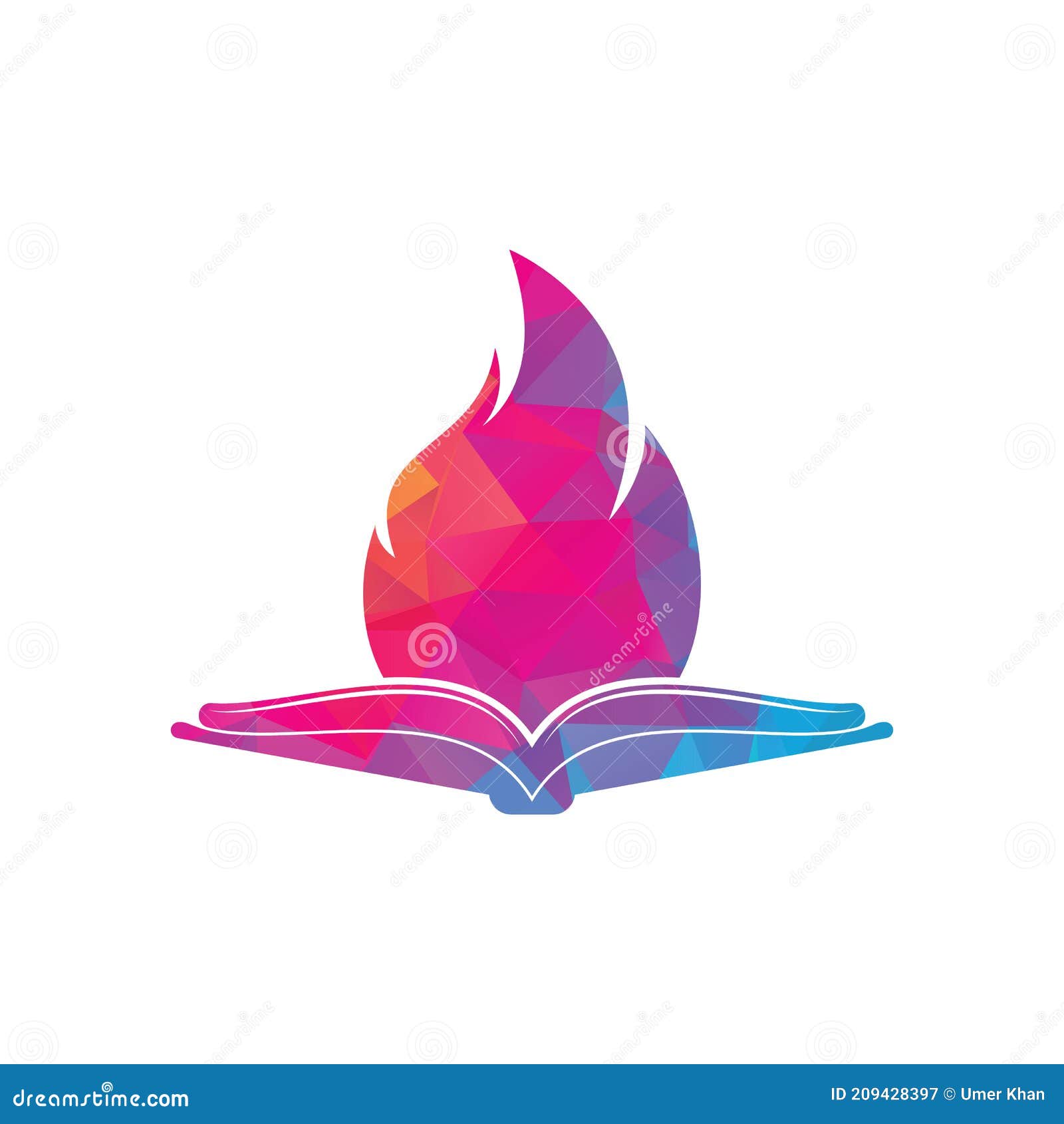 Book Fire Vector Logo Design. Stock Vector - Illustration of ...