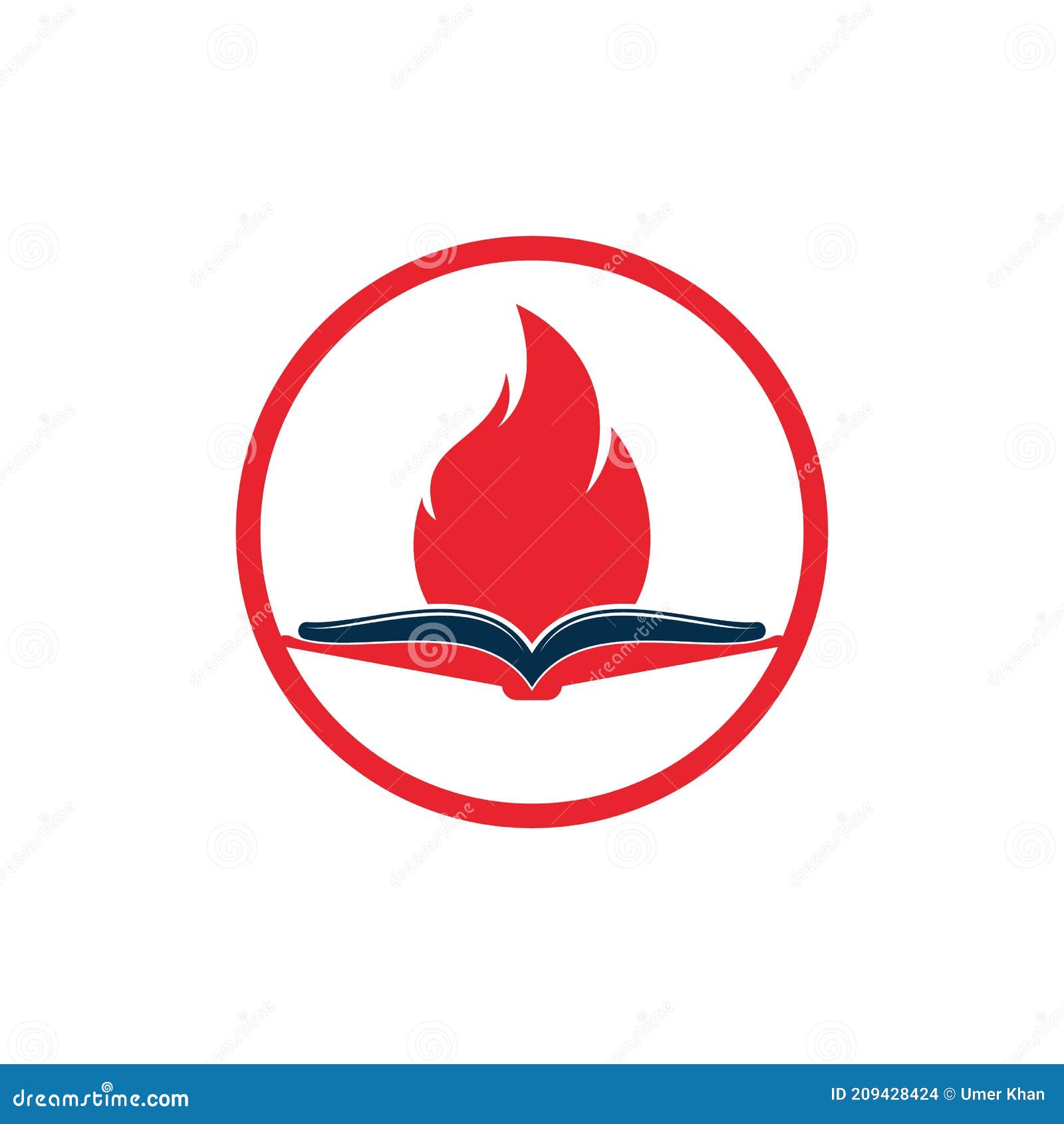 Book Fire Vector Logo Design. Stock Vector - Illustration of concept ...
