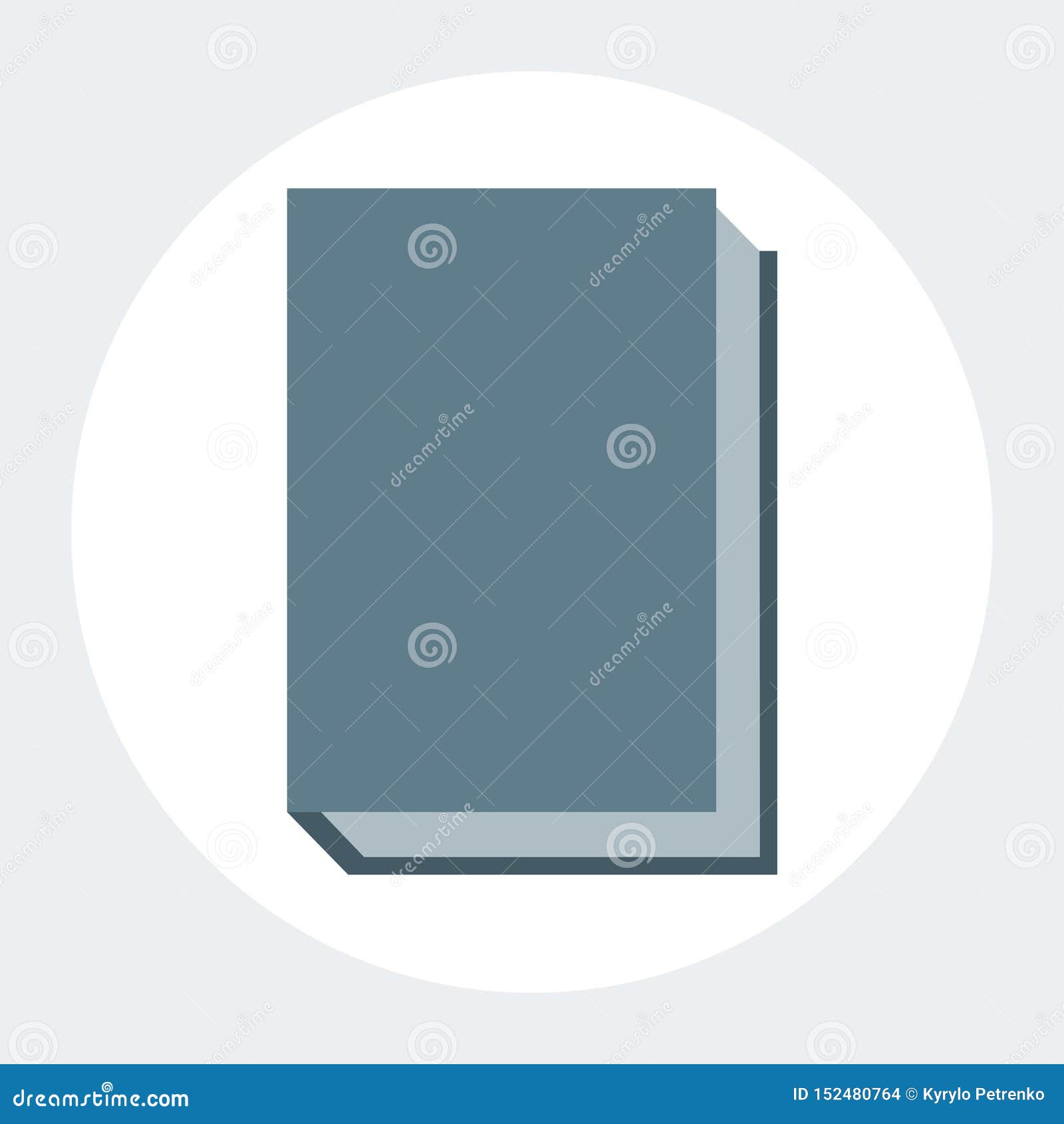 Book in Flat Design Colours Grey Background Stock Vector - Illustration ...