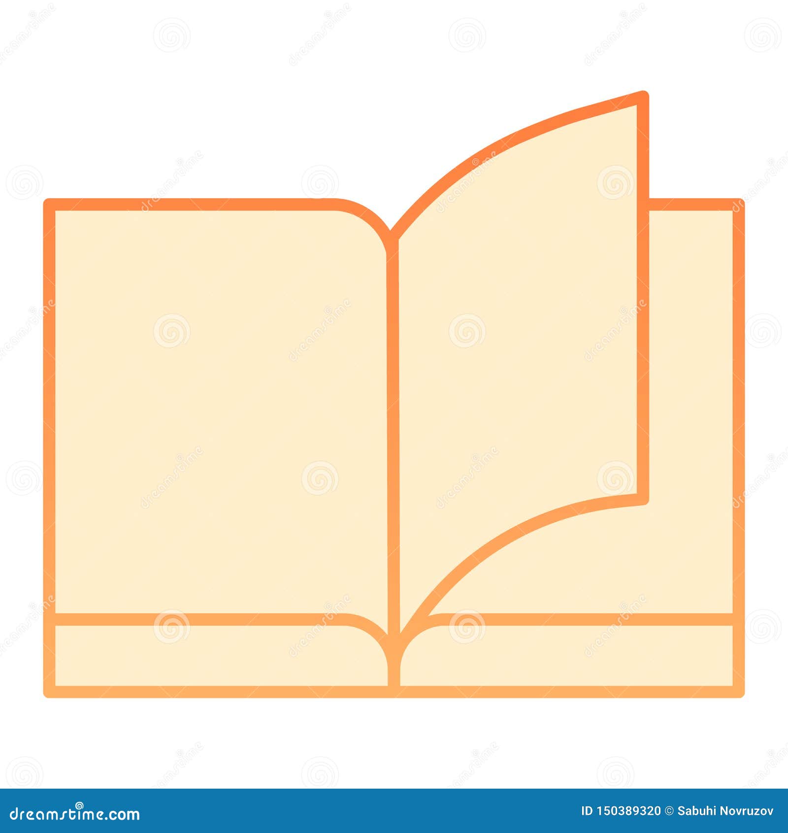 Book Flat Icon. Education Orange Icons in Trendy Flat Style Stock ...