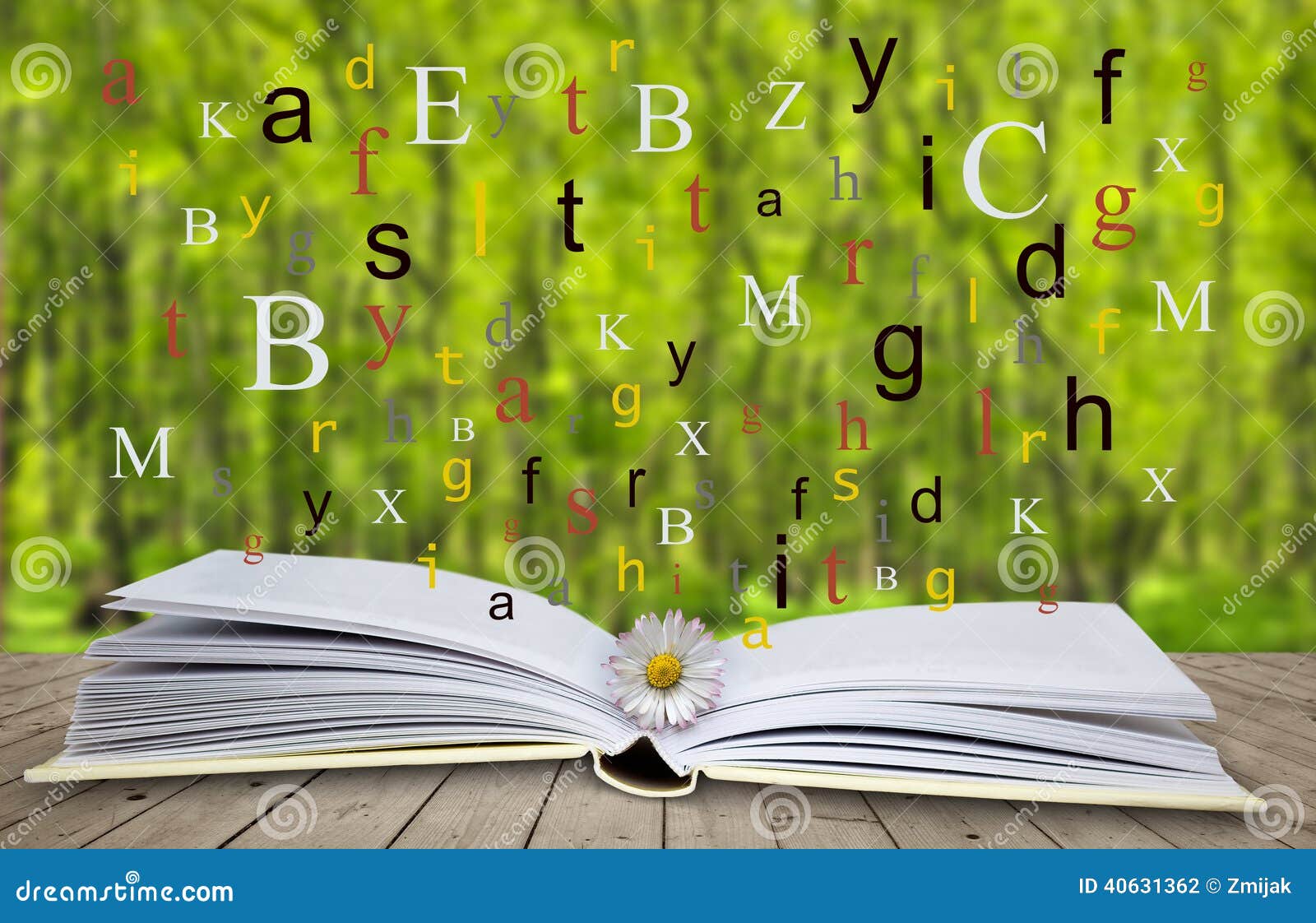 Book stock photo. Image of table, bookmark, relax, flower - 40631362