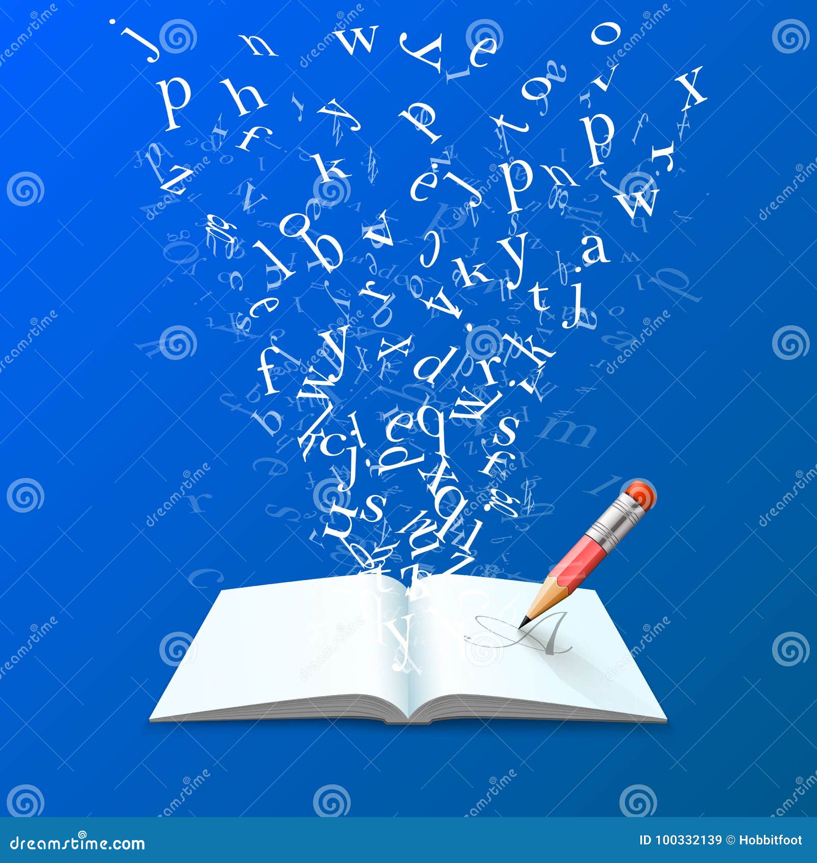 Book with Flying Letters Art. Stock Vector - Illustration of document ... Book with Flying Letters Art. Stock Vector - Illustration of document ...